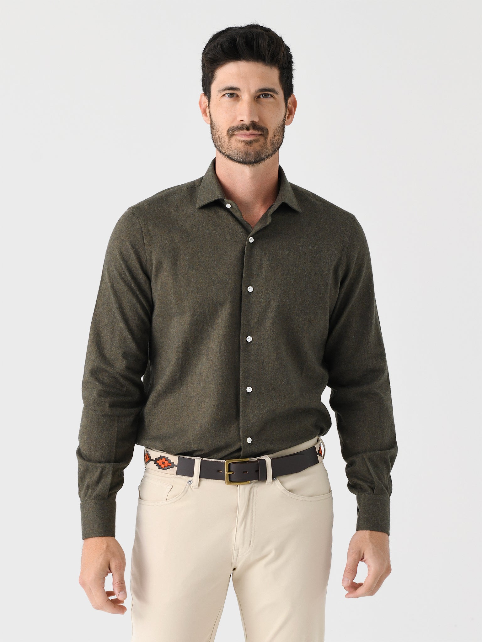 Maria Santangelo Men's Woven Shirt | $295.00 | Saint Bernard