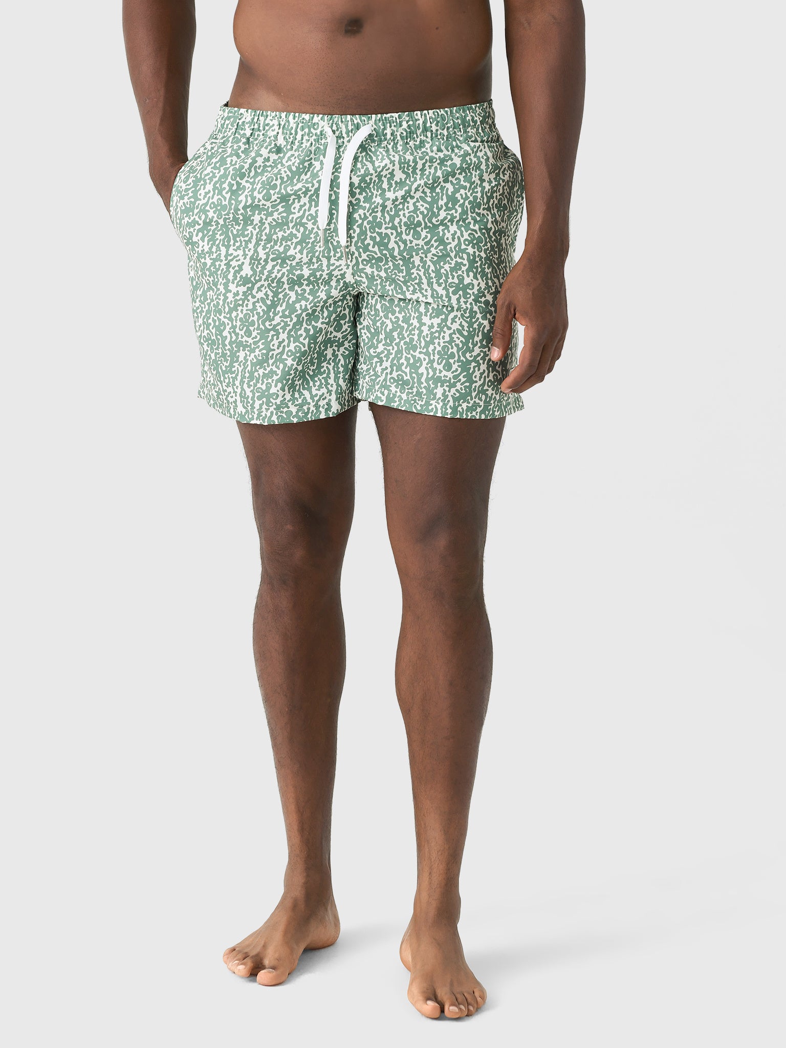 Bather Men's Thyme Tropic Camo Swim Trunk | $100.00 | Saint Bernard