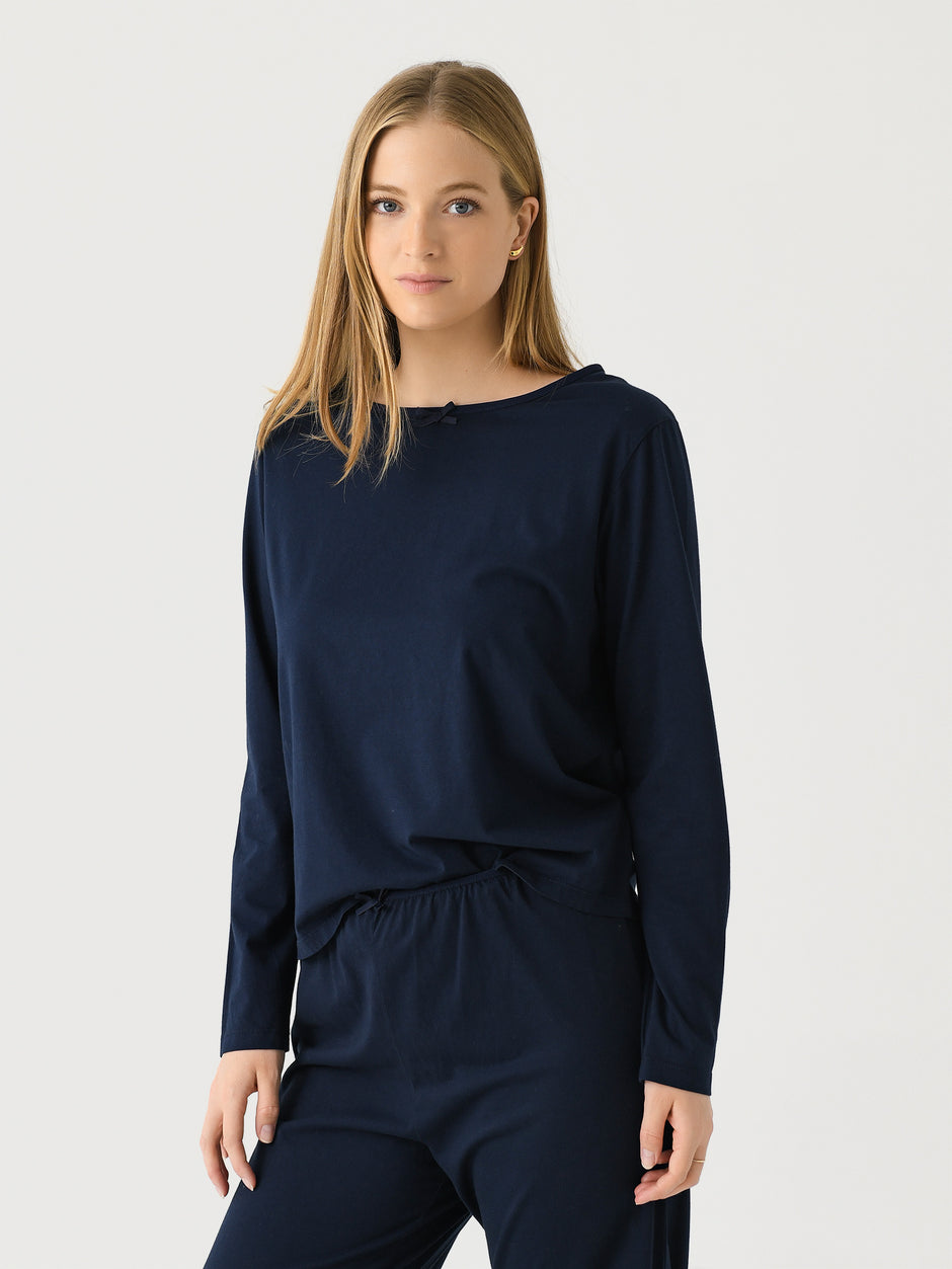 DONNI. Women's The Jersey Bow Simple Pant | $154.00 | Saint Bernard