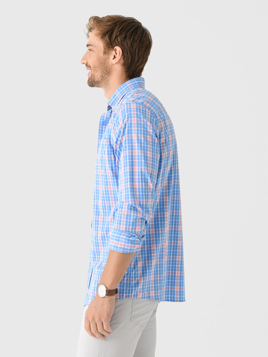 Southern Tide Men's Beckenham Plaid Intercoastal Long Sleeve Sport Shi ...