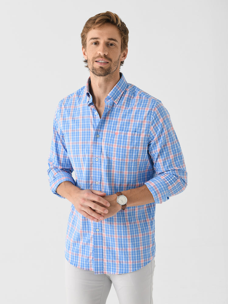 Southern Tide Men's Beckenham Plaid Intercoastal Long Sleeve Sport Shi ...