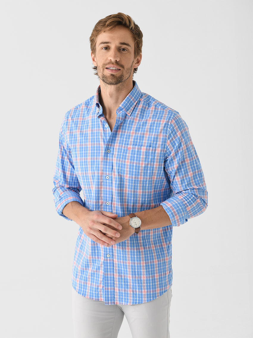 Southern Tide Men's Beckenham Plaid Intercoastal Long Sleeve Sport Shi ...