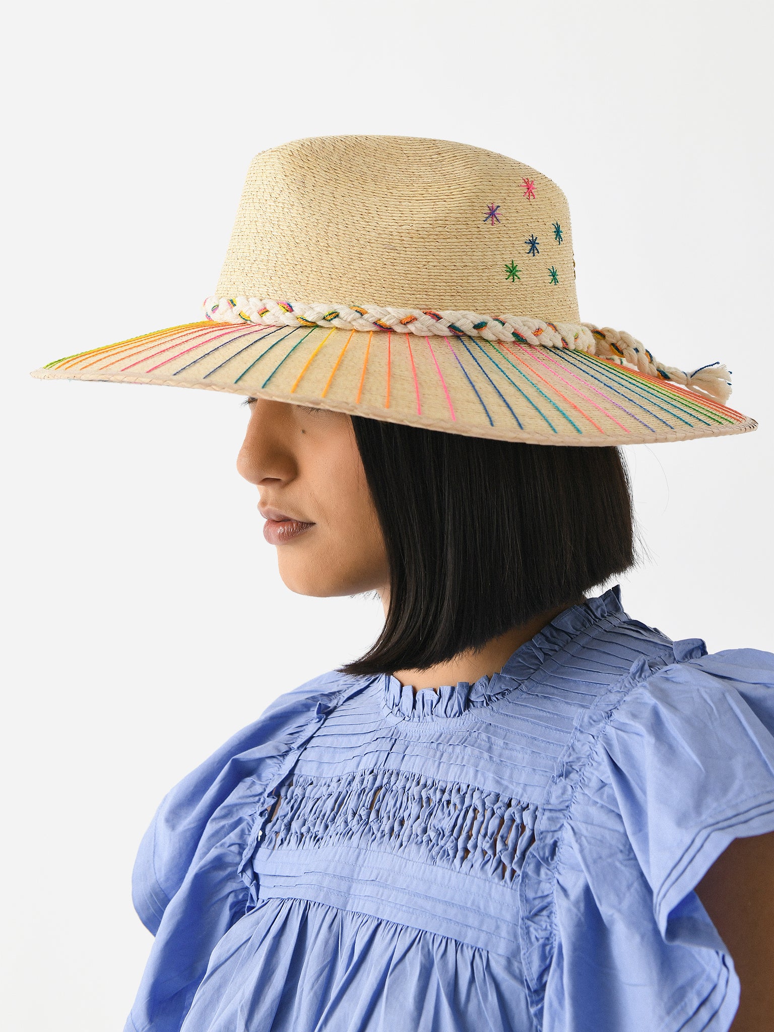 Corazon Playero Women's Evil Eye Confetti Hat | $275.00 | Saint Bernard