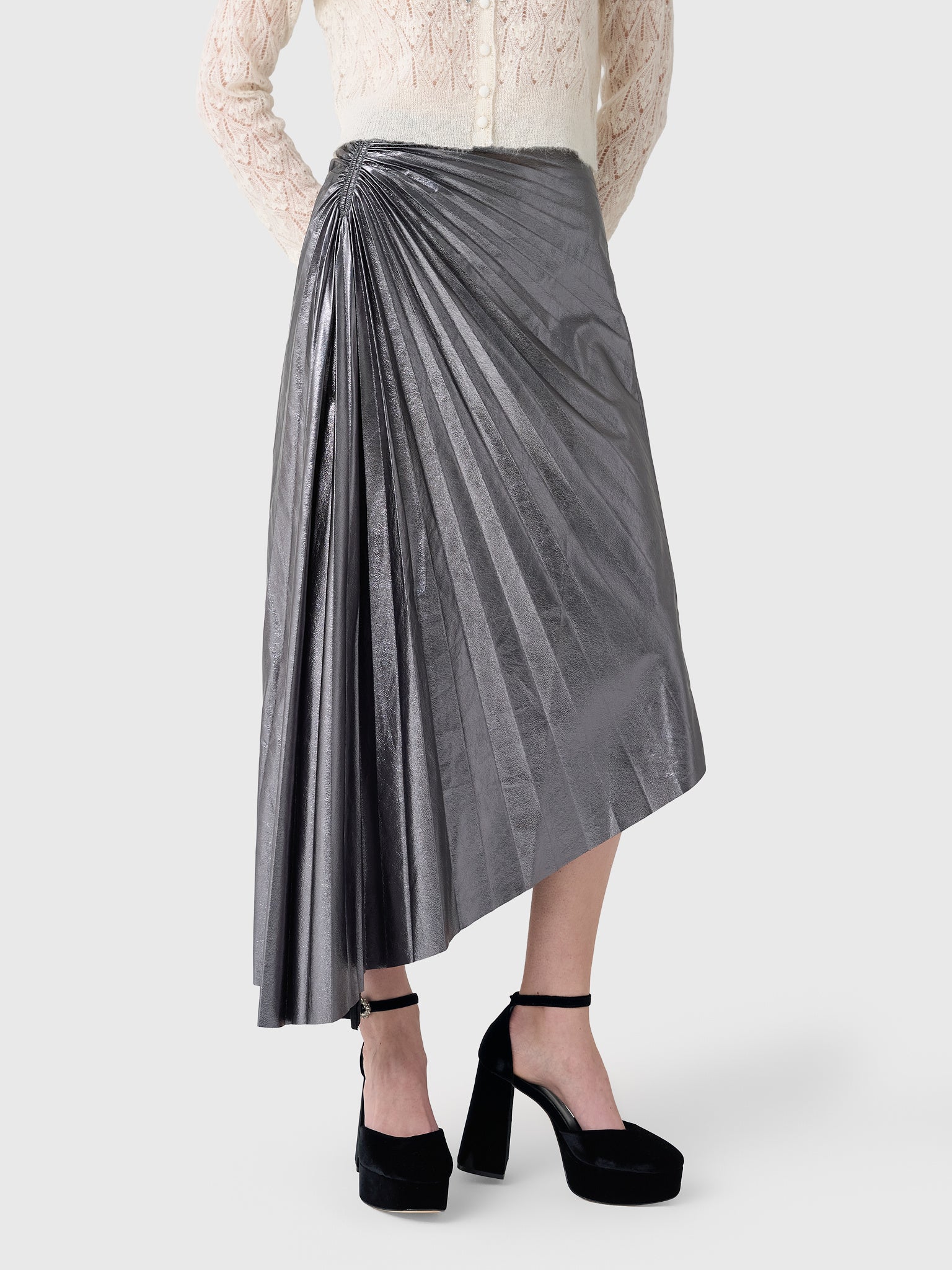 ALC Women's Tracy Metallic Vegan Leather Skirt – Saint Bernard