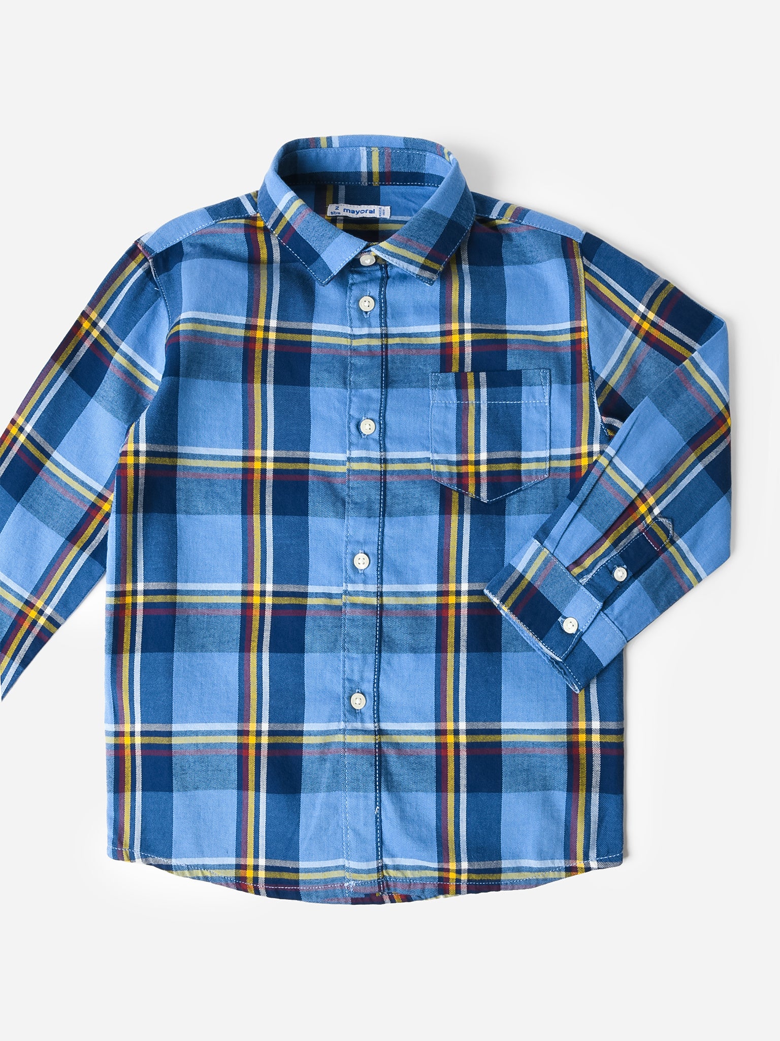 Mayoral Boys' Long Sleeve Checked Shirt - Saint Bernard
