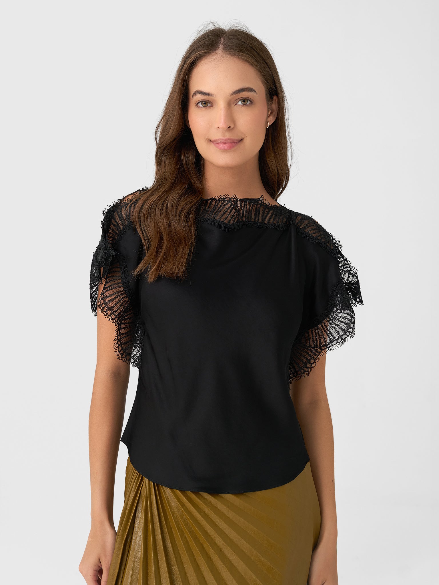 ALC Women's Luna Fluid Viscose Lace Top – Saint Bernard