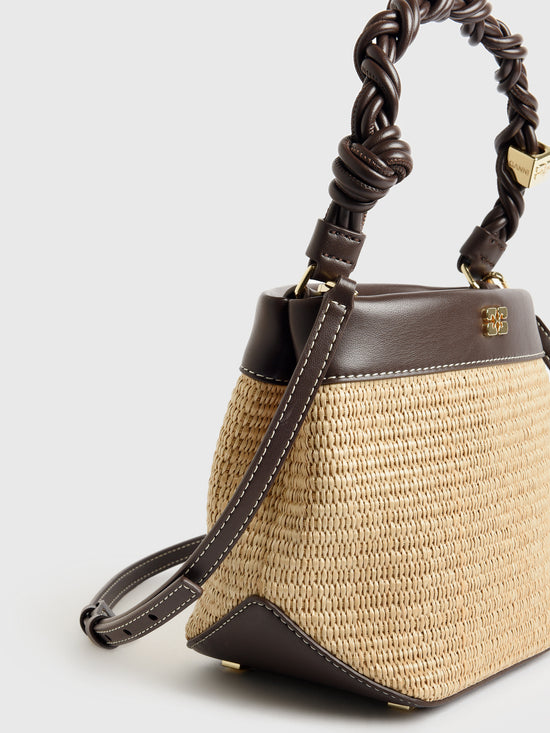 GANNI Bou Raffia Bucket Bag | $495.00 | Saint Bernard