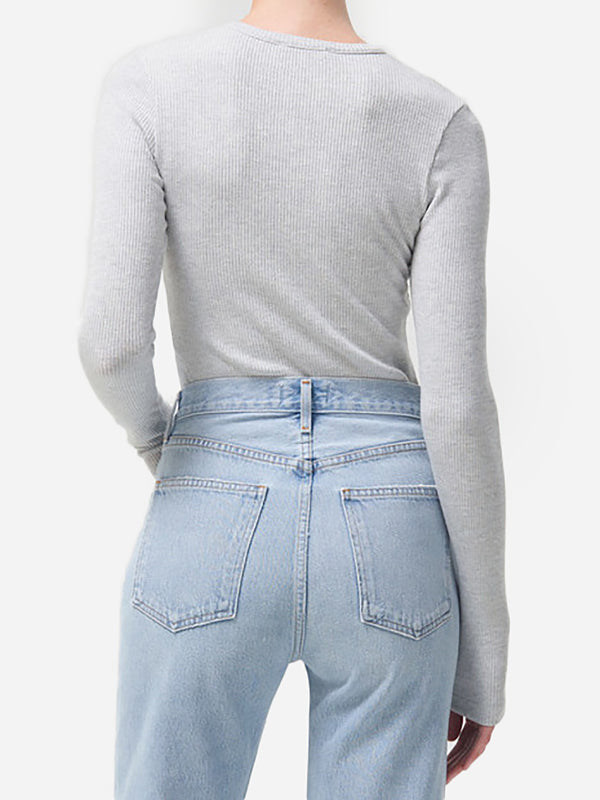 Agolde Women's Alma Shrunken Crew Neck Tee - Saint Bernard