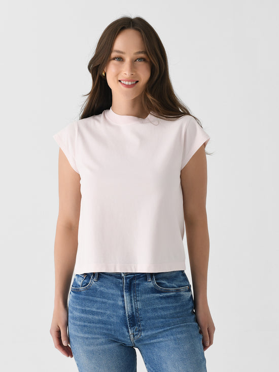 Agolde Women's Bryce Cap Sleeve Tee | $108.00 | Saint Bernard
