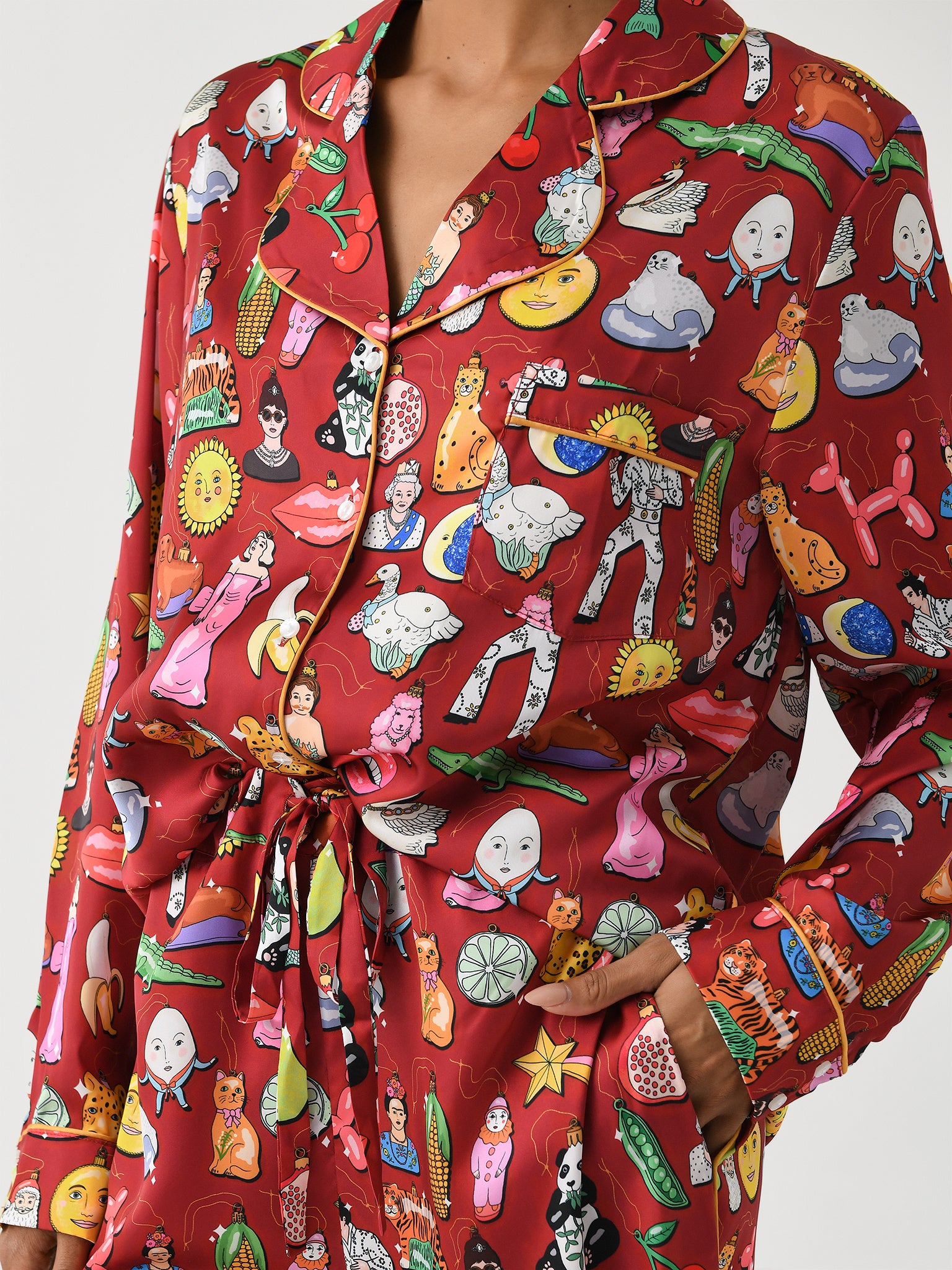 Karen Mabon Women's Baubles Pajama Set | $195.00 | Saint Bernard