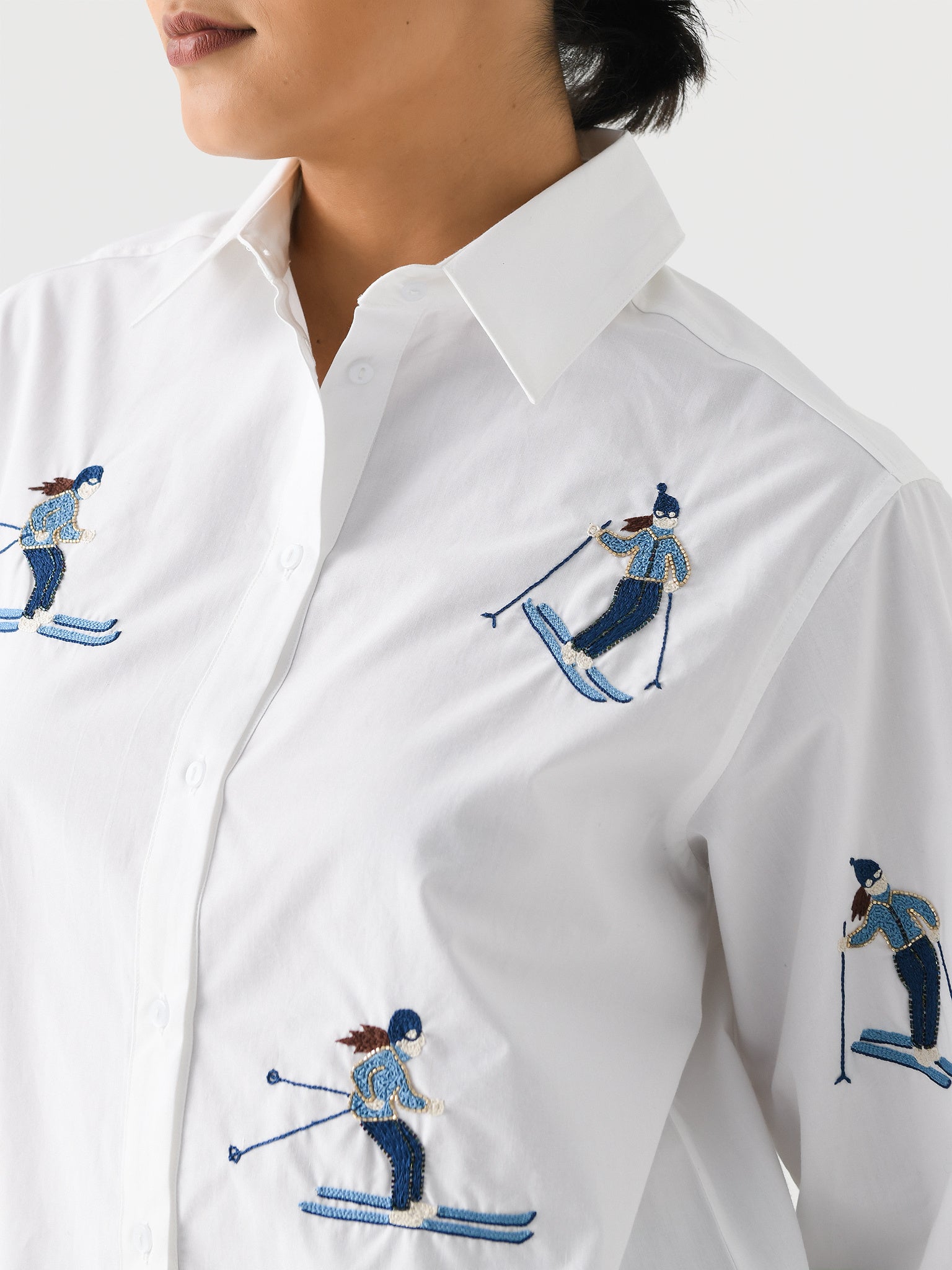 Benaras Women's Ski Girl Breeze Shirt | $275.00 | Saint Bernard