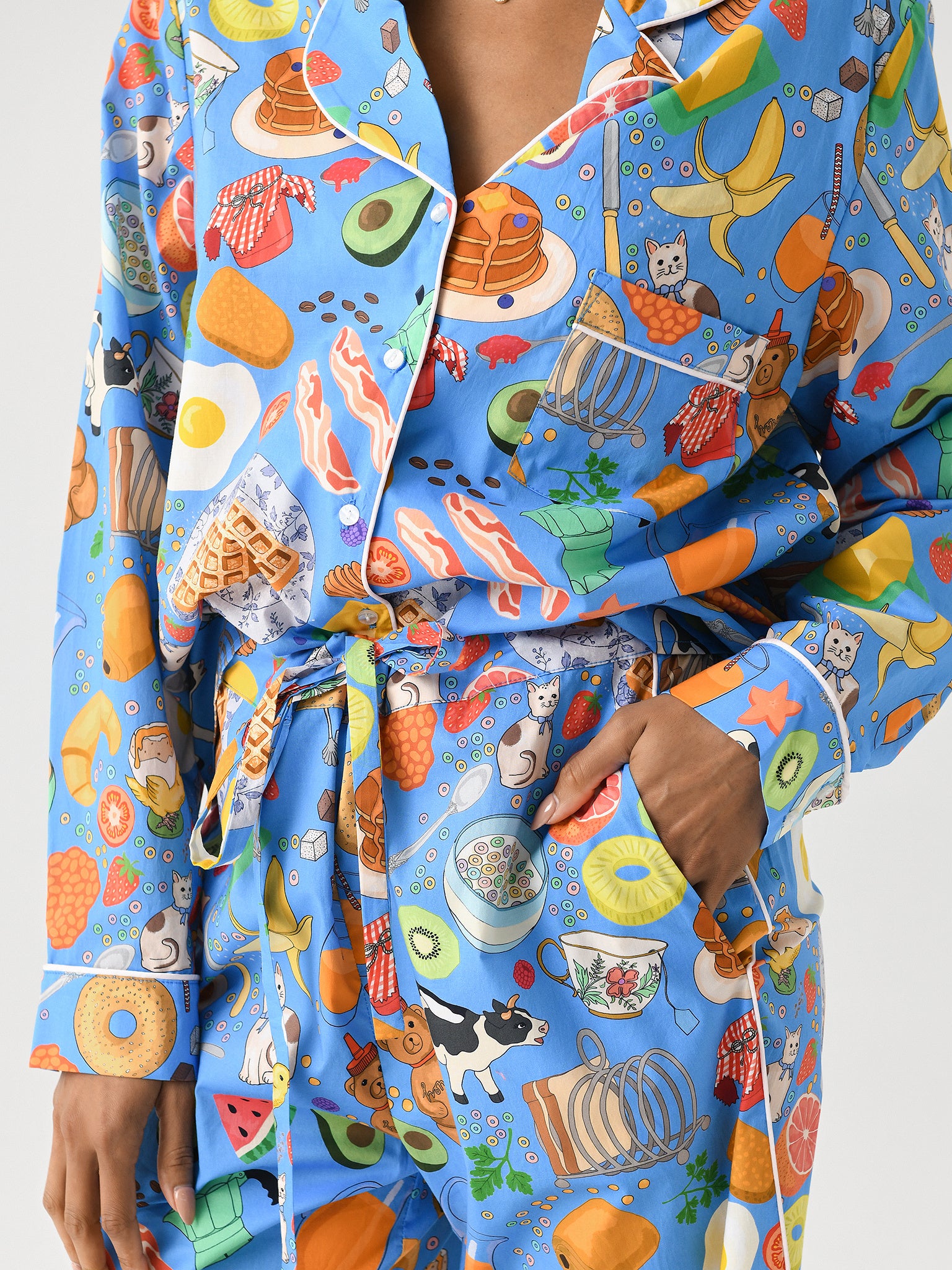 Karen Mabon Women's Breakfast Pajama Set | $225.00 | Saint Bernard