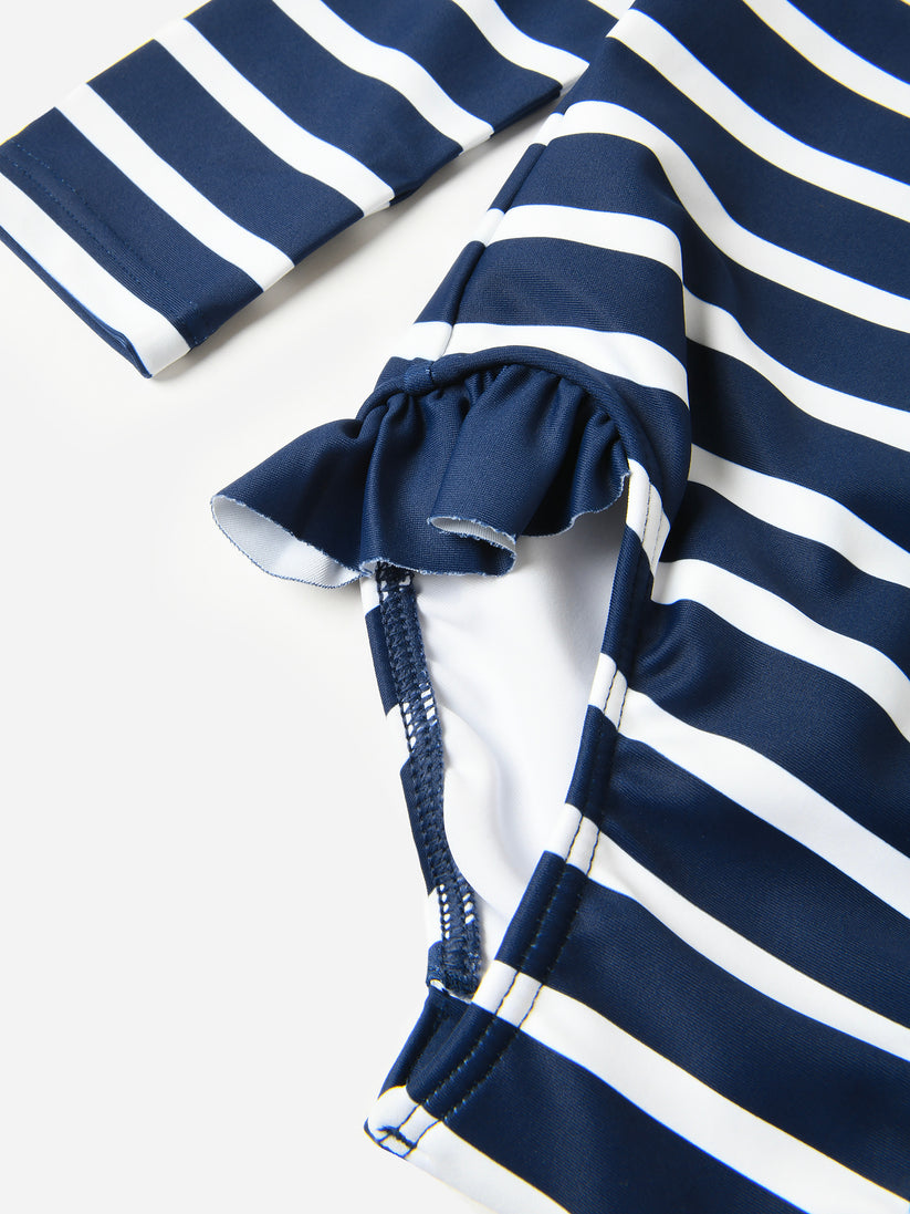 Minnow Girls' Rash Guard One-Piece Swimsuit – saintbernard.com