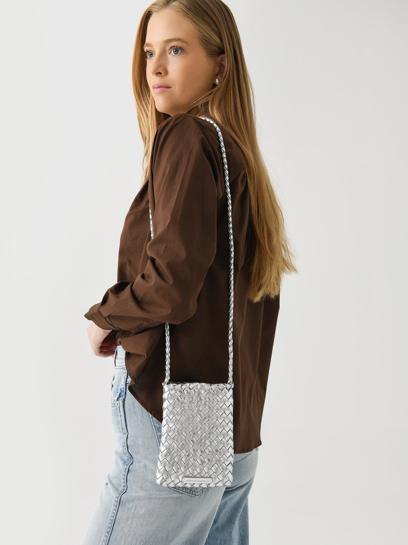 Loeffler Randall Grace Mini Woven Crossbody | $195.00 | Saint Bernard