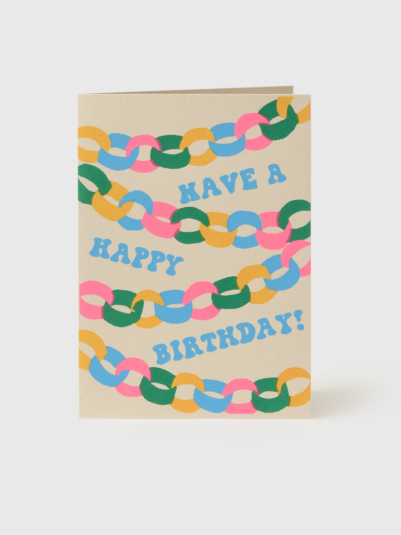 Alphabet Studios Birthday Paper Chain Card | $5.50 | Saint Bernard