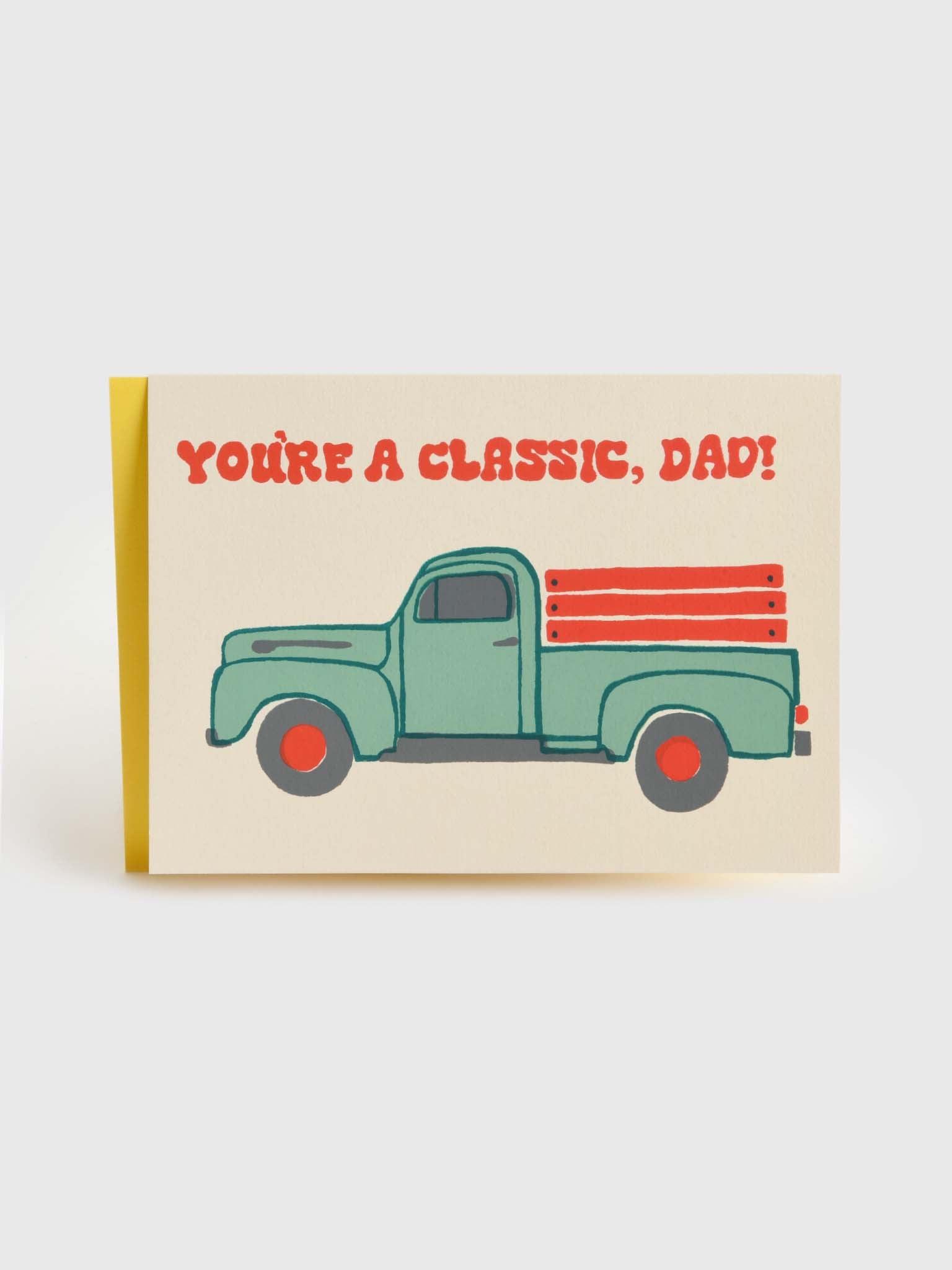Alphabet Studios Classic Car Dad Card | $5.50 | Saint Bernard