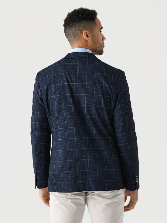 Blue Industry Men's Fashion Check Blazer | $450.00 | Saint Bernard