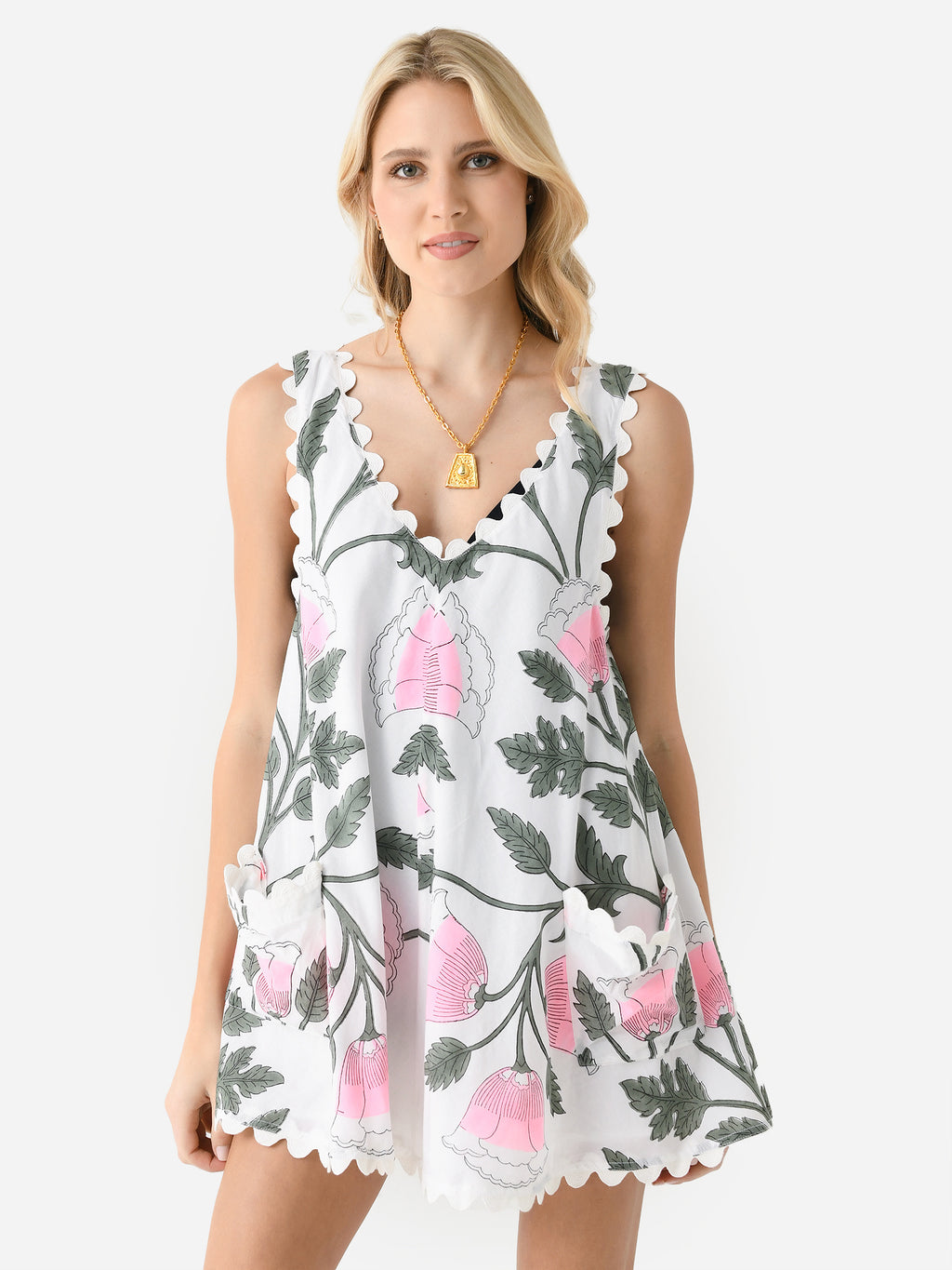 Juliet Dunn Women's Bellflower Block Print Low Back Dress – Saint Bernard