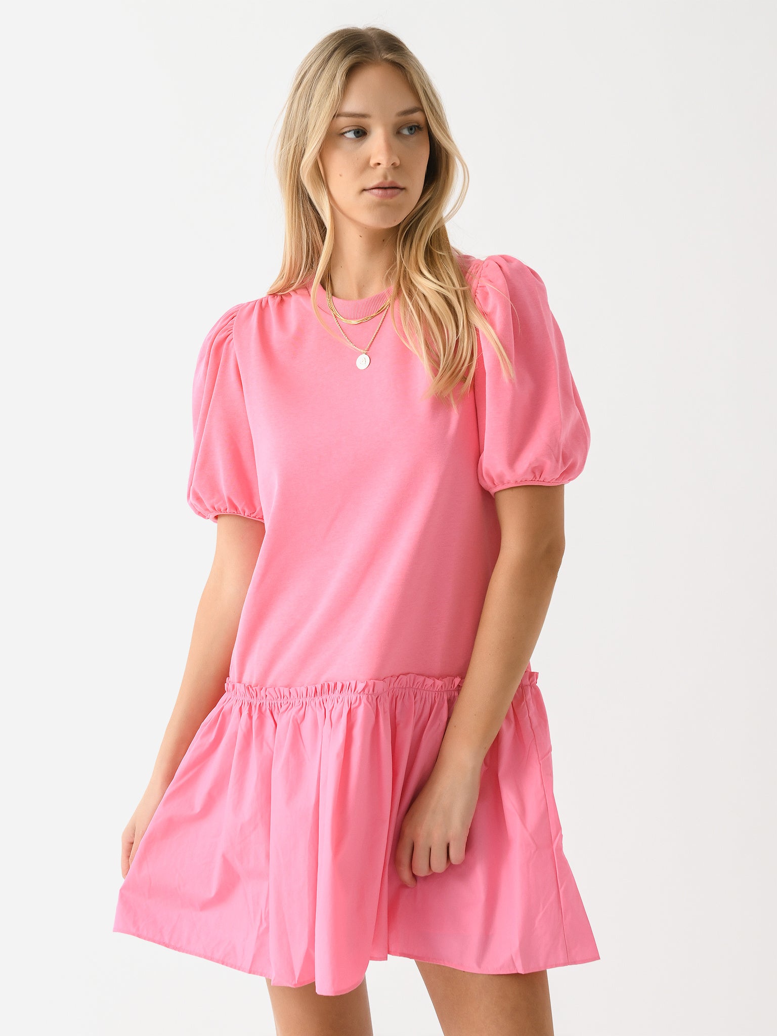 English Factory Women's Mixed Media Mini Dress | $120.00 | Saint Bernard