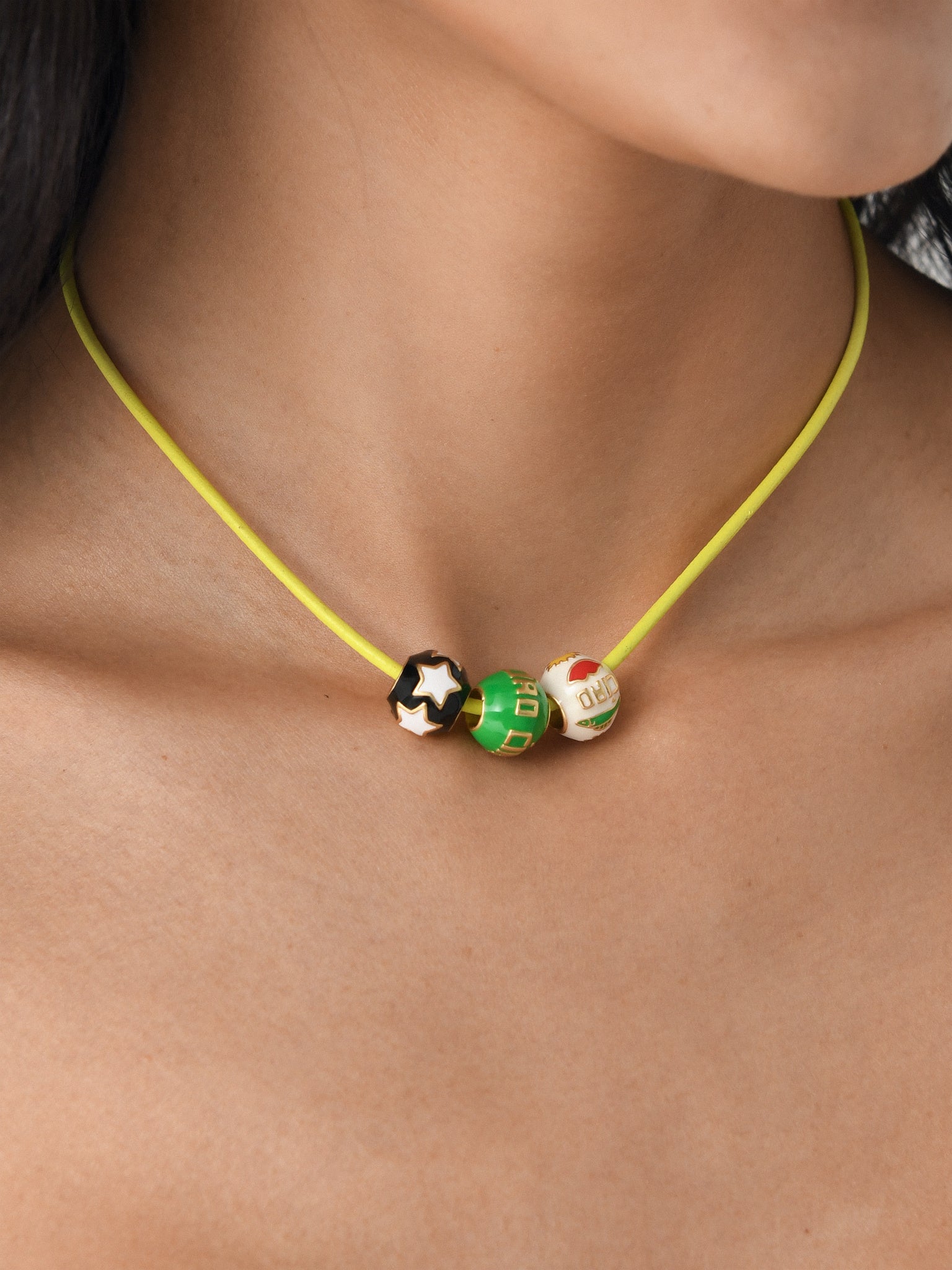 Clare V. Beaded Cord Necklace | $95.00 | Saint Bernard