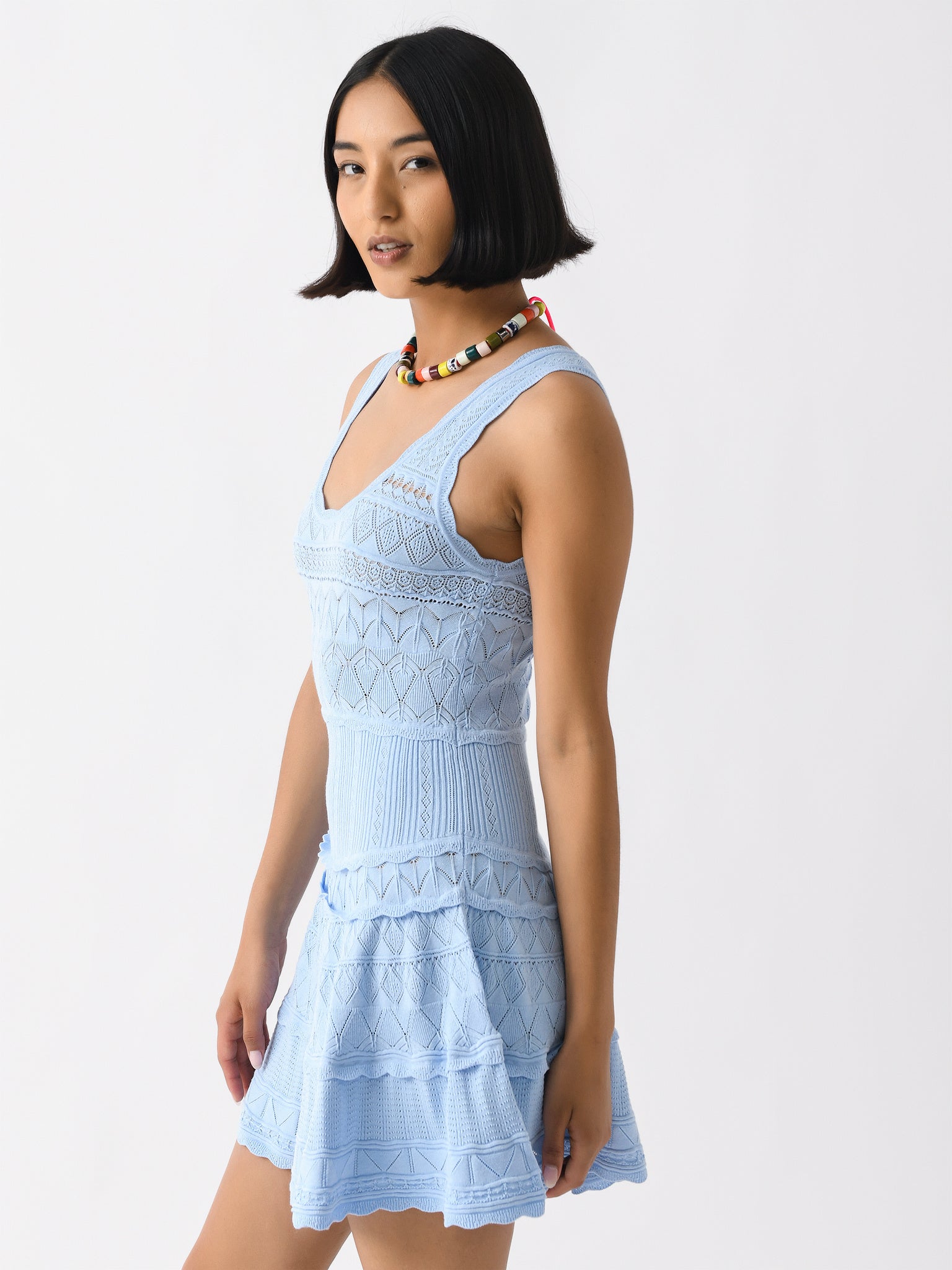 LoveShackFancy Women's Ronelle Pointelle Scallop Mini Dress | $395.00 ...
