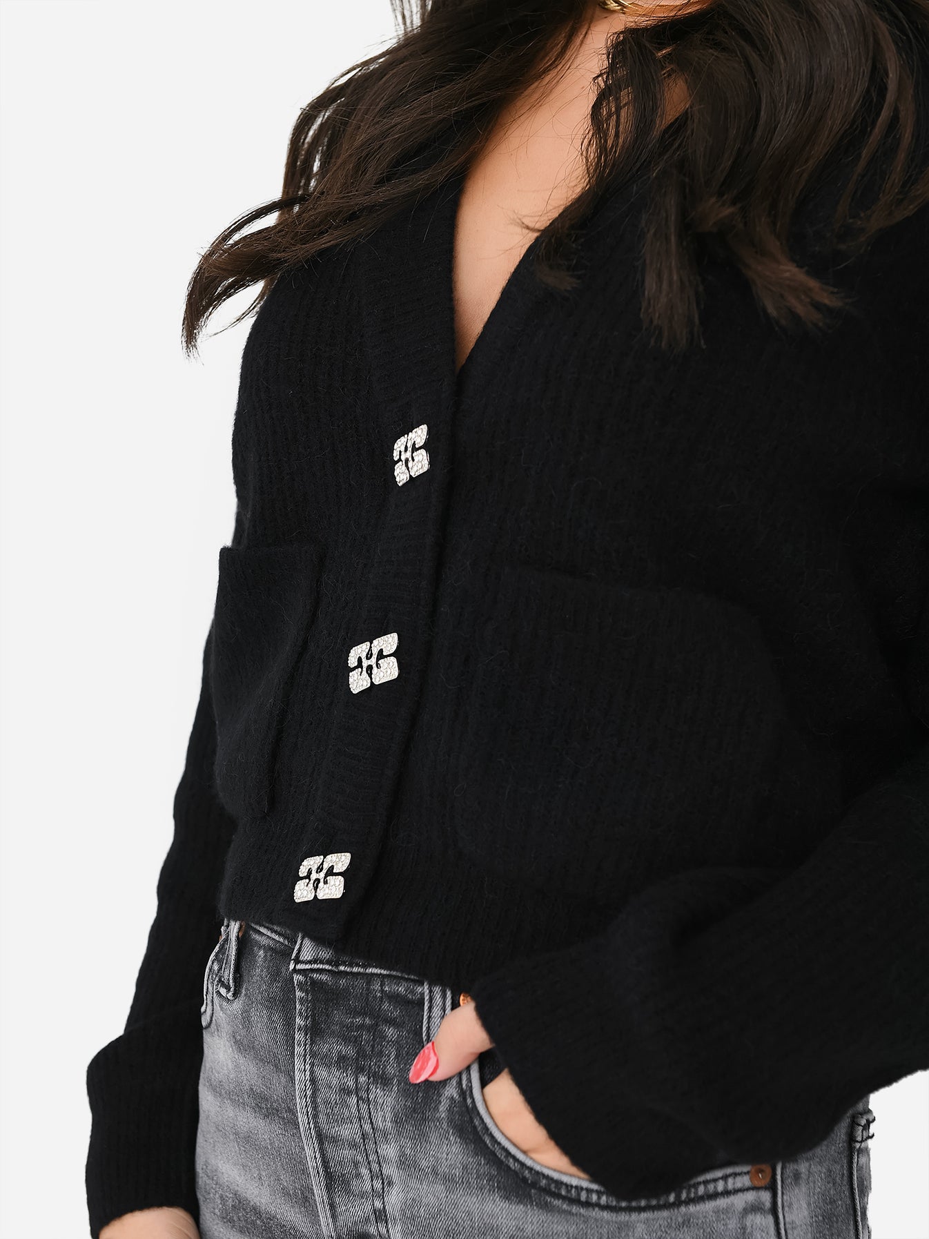 GANNI Women's Soft Wool Solid Cardigan | $375.00 | Saint Bernard