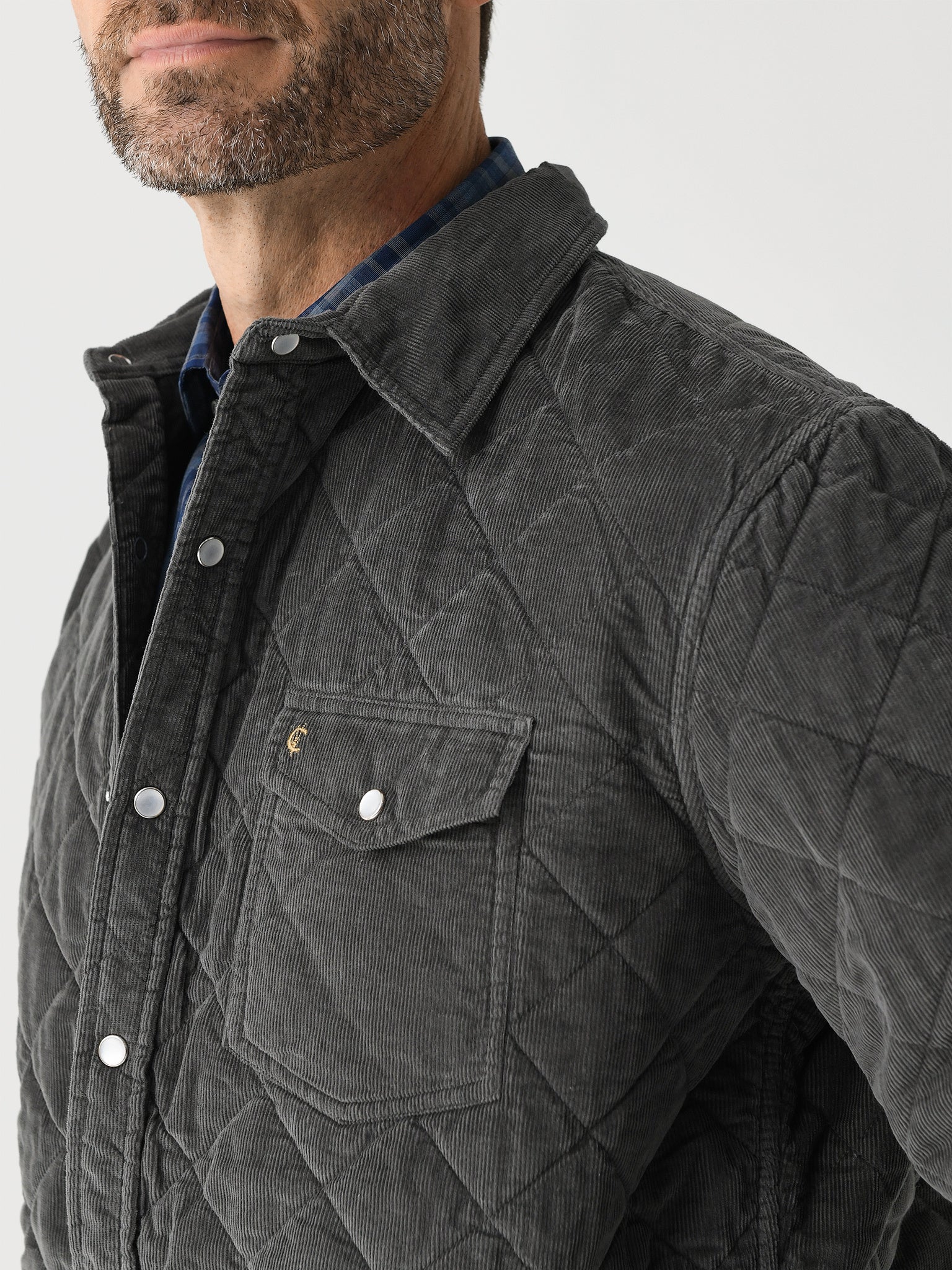 Criquet Men's Corduroy Quilted Shacket | $208.00 | Saint Bernard