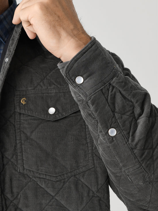Criquet Men's Corduroy Quilted Shacket | $208.00 | Saint Bernard