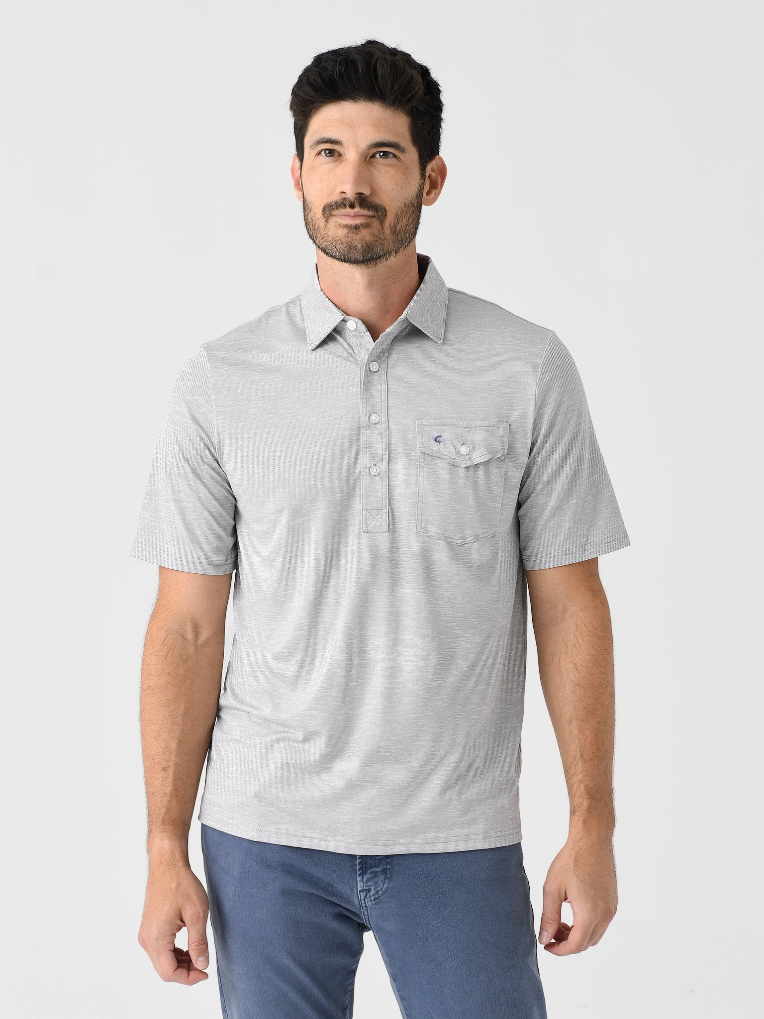 Criquet Men's Heather Performance Sport Players Polo | $98.00 | Saint ...