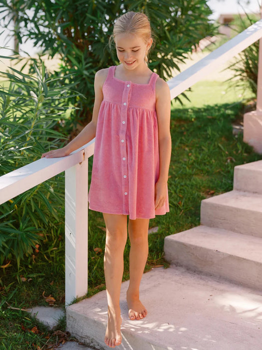 Minnow Girls' French Terry Square Neck Button-Up Dress – Saint Bernard