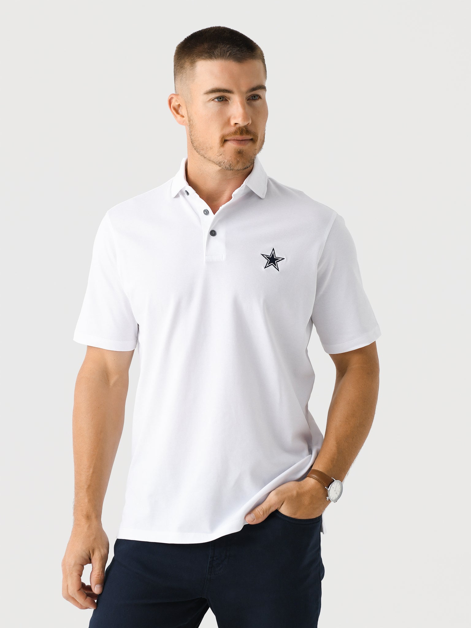 Greyson Men's Dallas Cowboys Omaha Polo | $128.00 | Saint Bernard