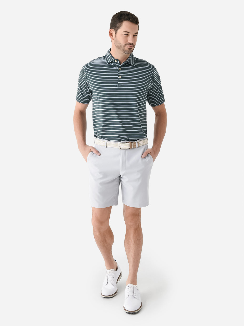 Peter Millar Crown Sport Men's Drum Performance Jersey Polo – Saint Bernard