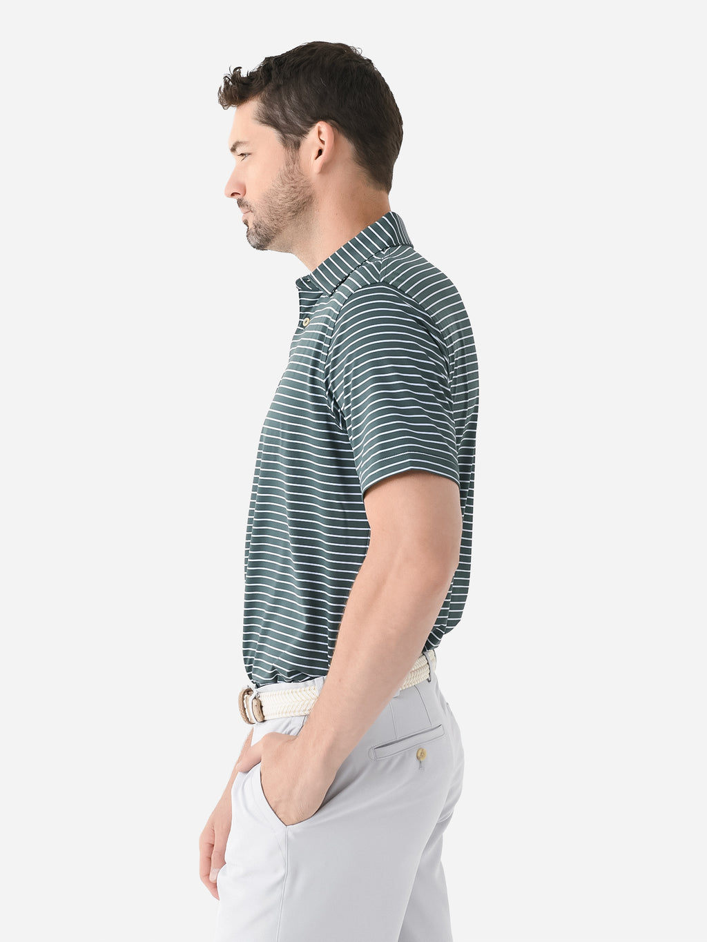 Peter Millar Crown Sport Men's Drum Performance Jersey Polo – Saint Bernard