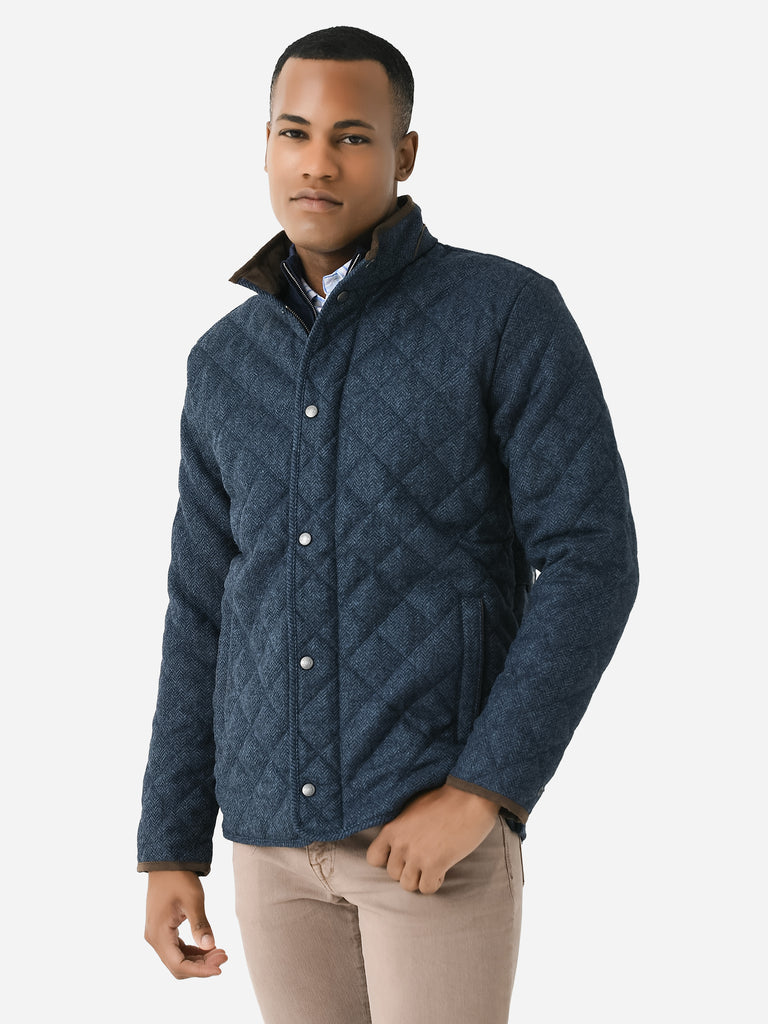 Peter Millar Crown Men's Suffolk Quilted Wool Travel Coat – Saint Bernard