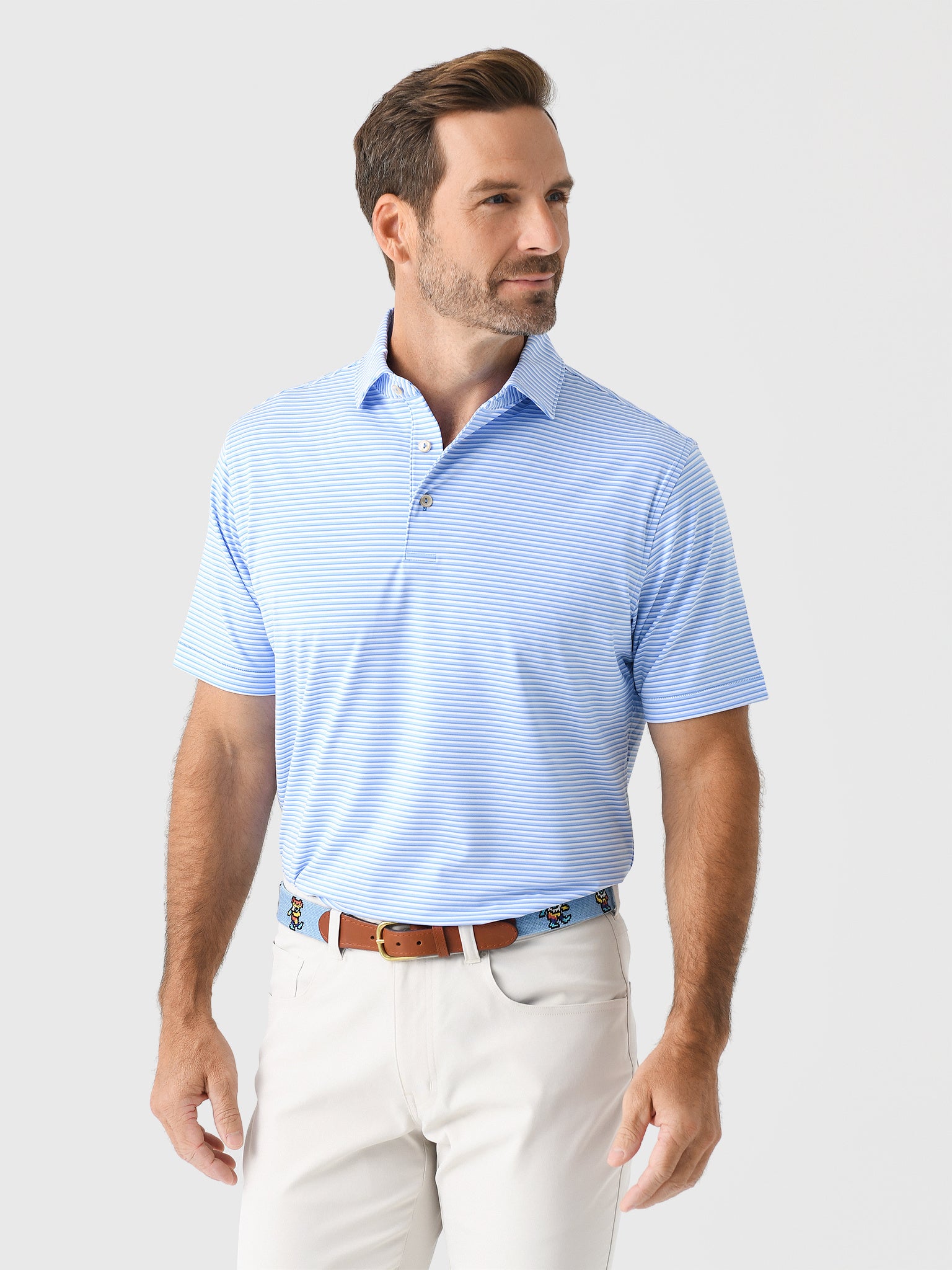 Peter Millar Crown Sport Men's Cedar Performance Jersey Polo | $105.00 ...