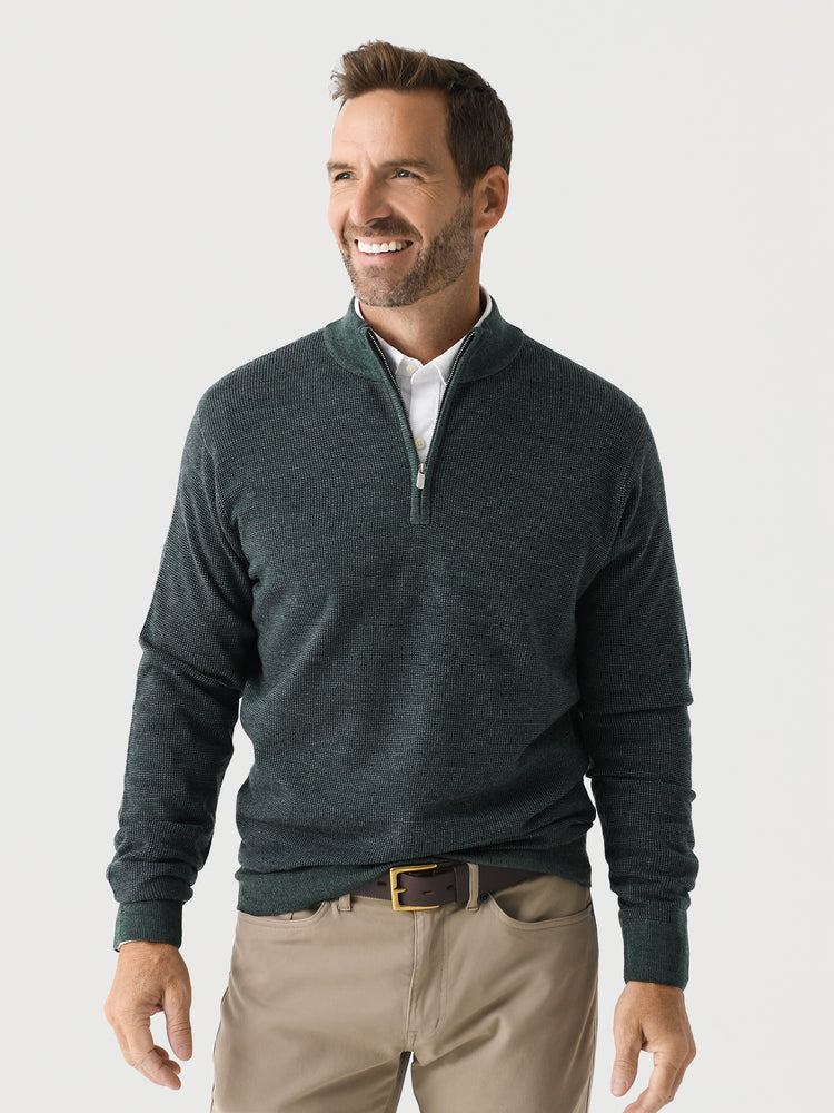 Peter Millar Crown Men's Breaker Birdseye Quarter-Zip – Saint Bernard