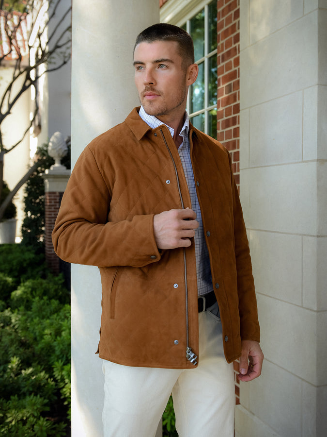 Peter Millar Crown Men's Suffolk Suede Coat – Saint Bernard