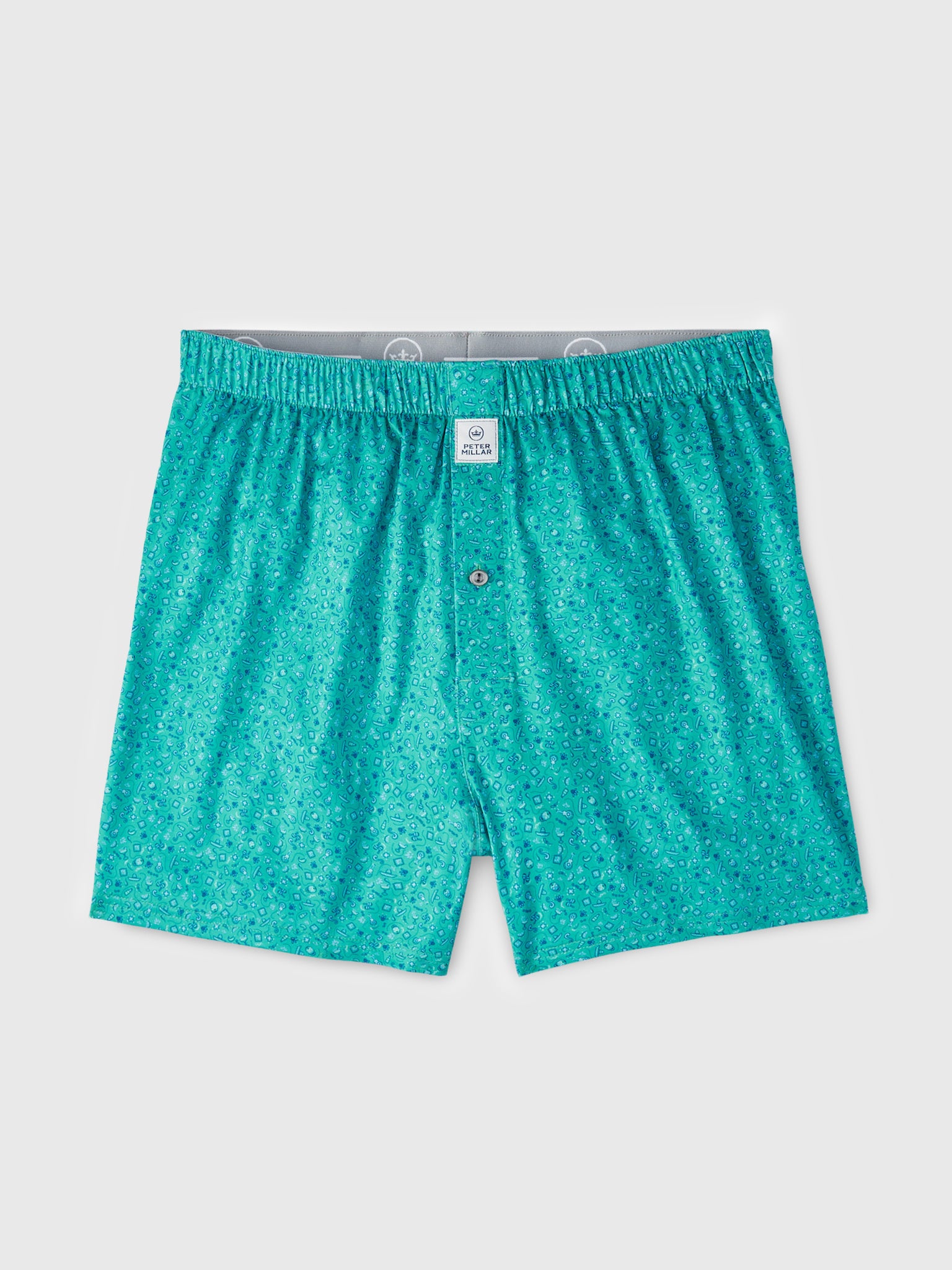 Peter Millar Crown Sport Men's Day Of The Dead Performance Boxer Short ...