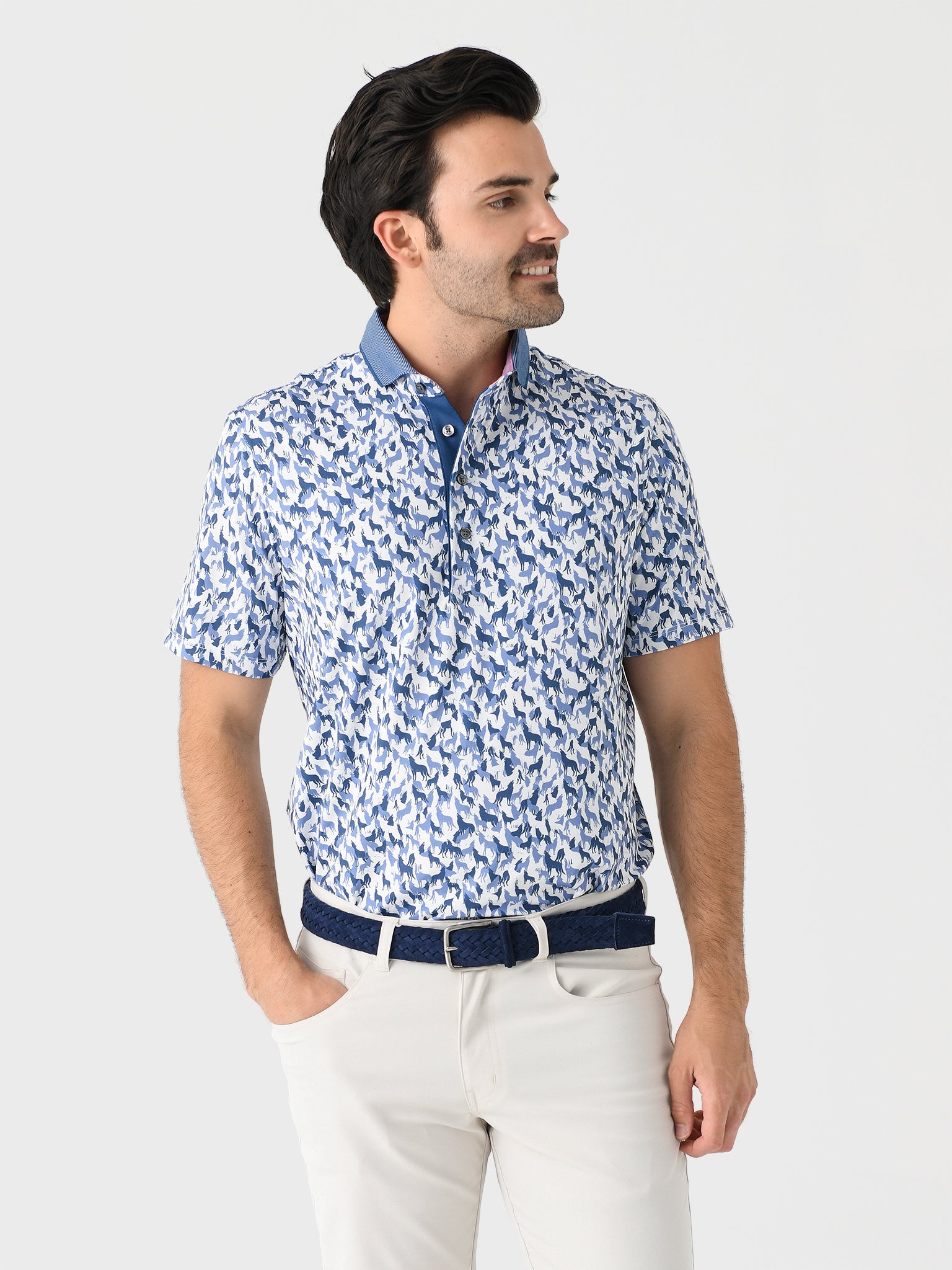 Greyson Men's Micro In The Shadows Polo | $118.00 | Saint Bernard