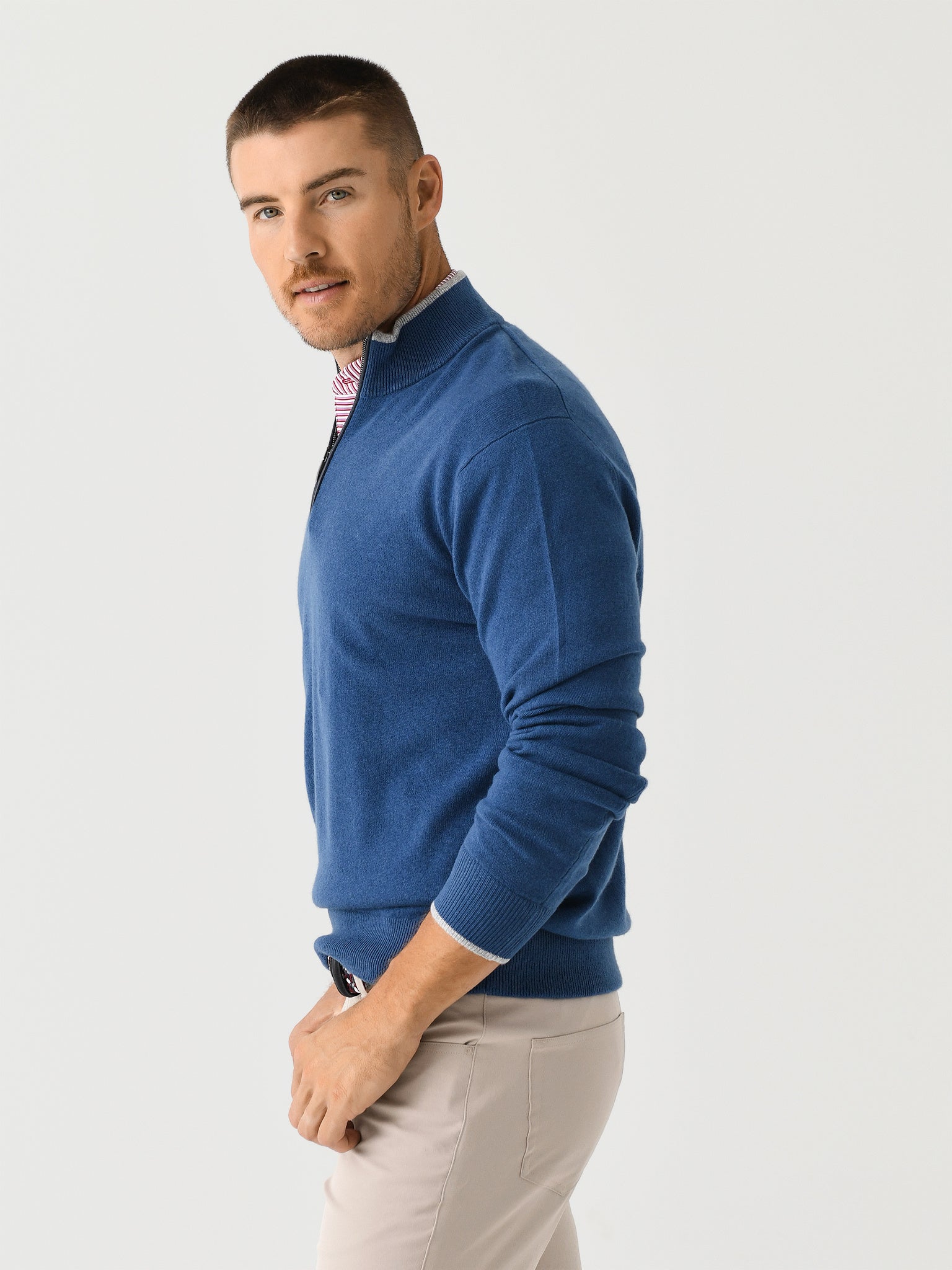 Greyson Men's Sebonack Quarter-Zip | $298.00 | Saint Bernard