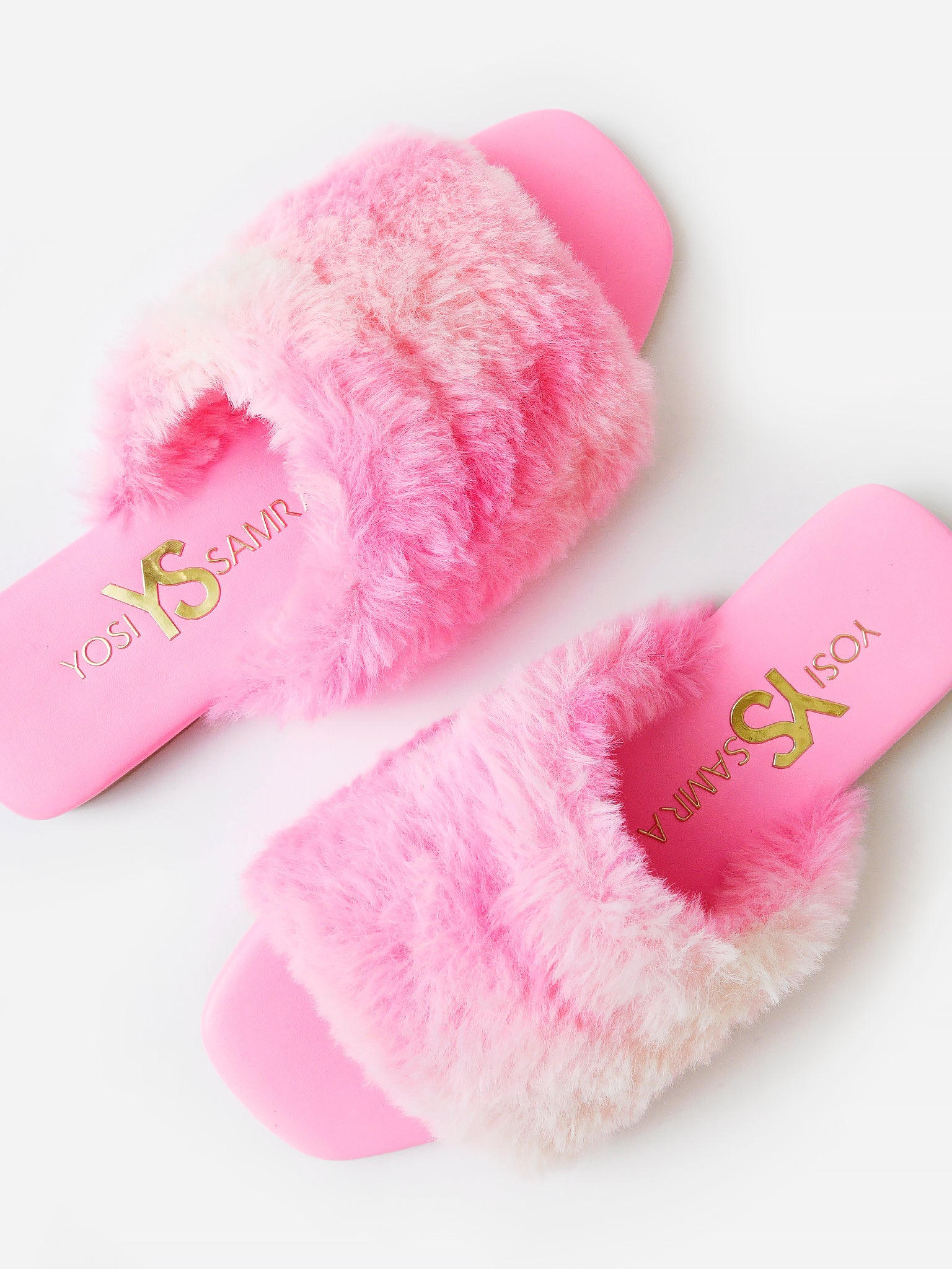 Yosi Samra Girls' Miss Nora Faux Fur Slide – Saint Bernard