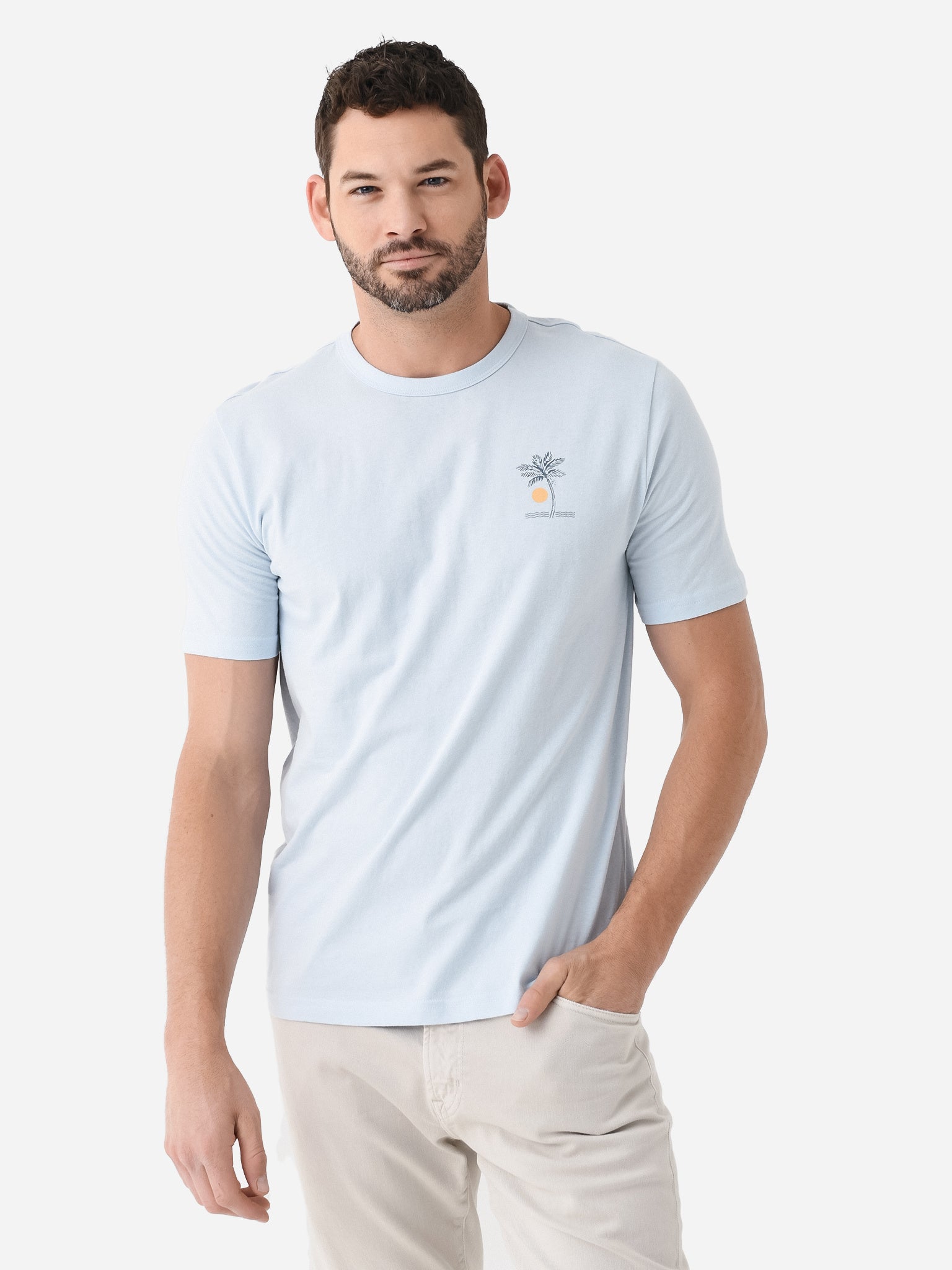 Faherty Brand Men's Graphic Beach Bar Tee | $58.00 | Saint Bernard