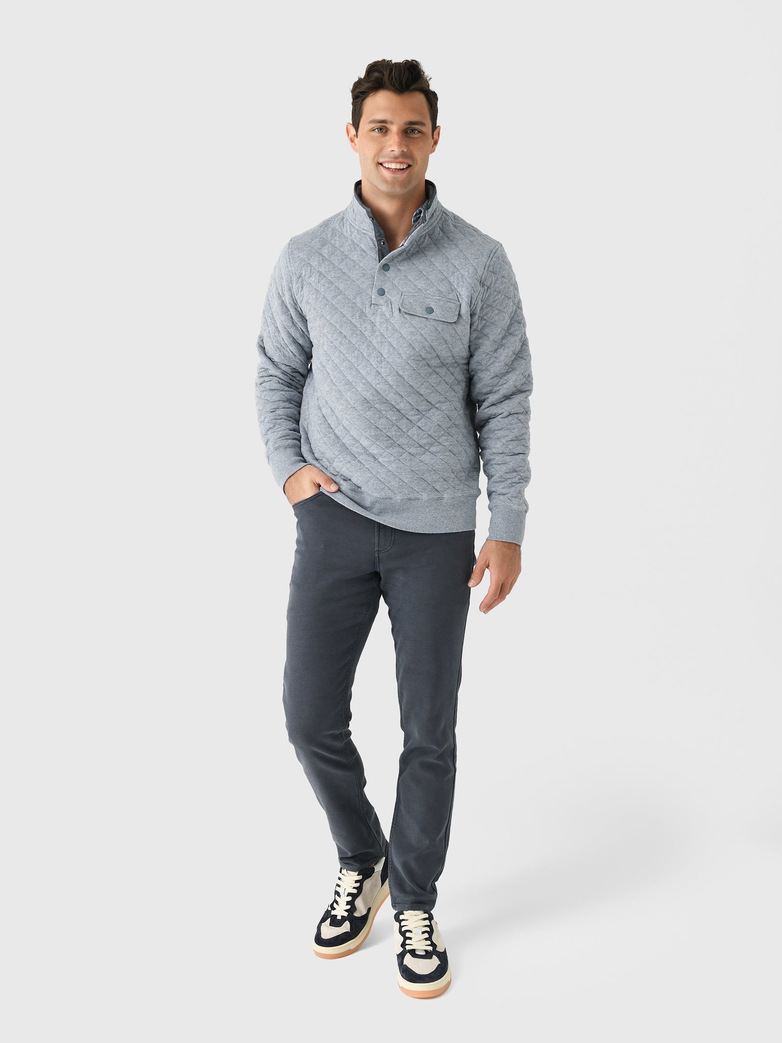 Faherty Brand Men's Epic Quilted Fleece Pullover | $93.90 | Saint Bernard