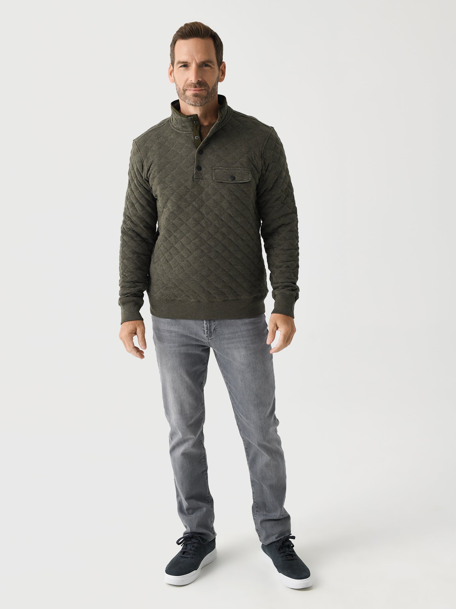 Faherty Brand Men's Epic Quilted Fleece Pullover | $93.90 | Saint Bernard