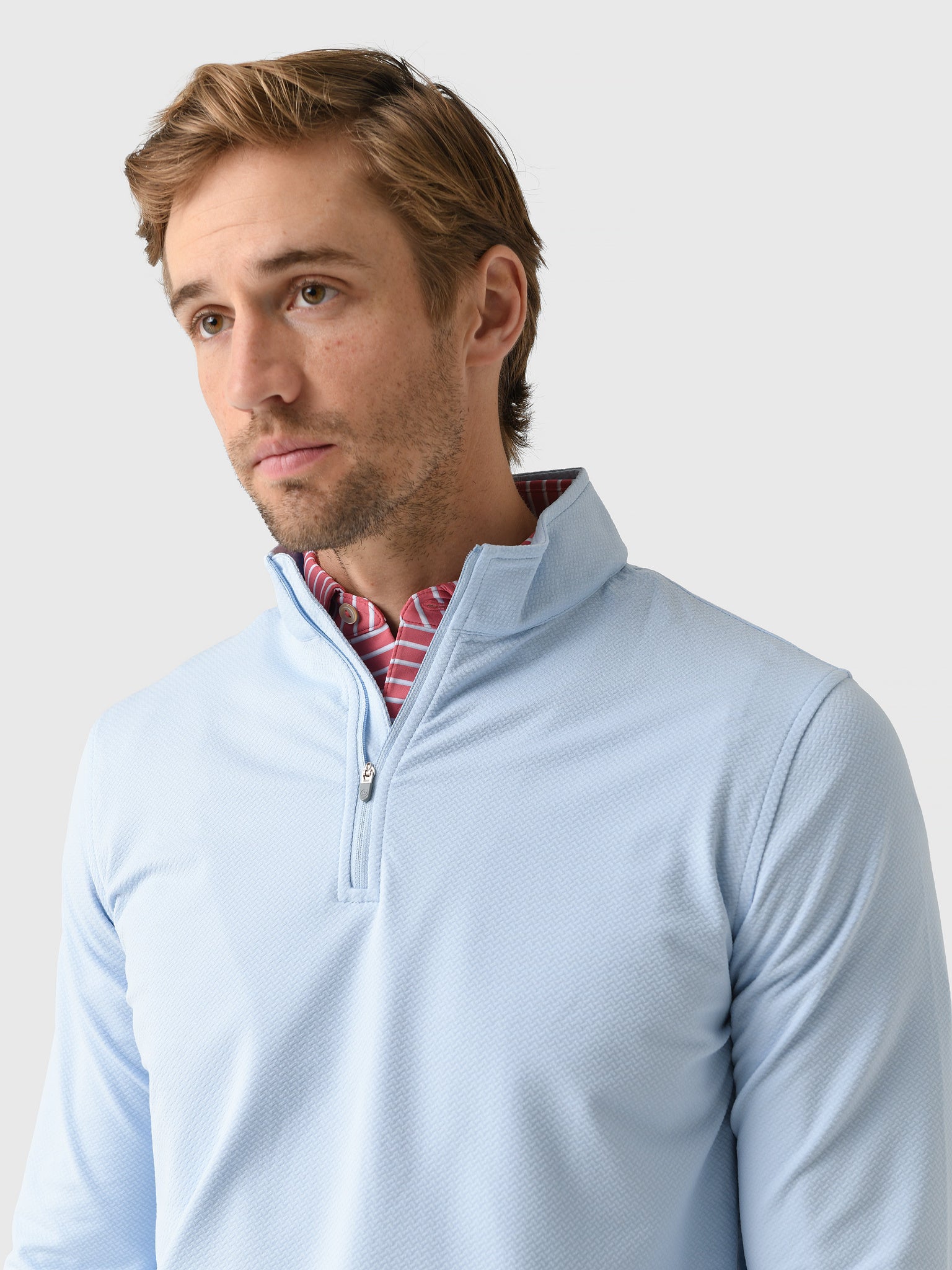 Peter Millar Crown Sport Men's Perth Cross-Hatch Performance Quarter-Z ...
