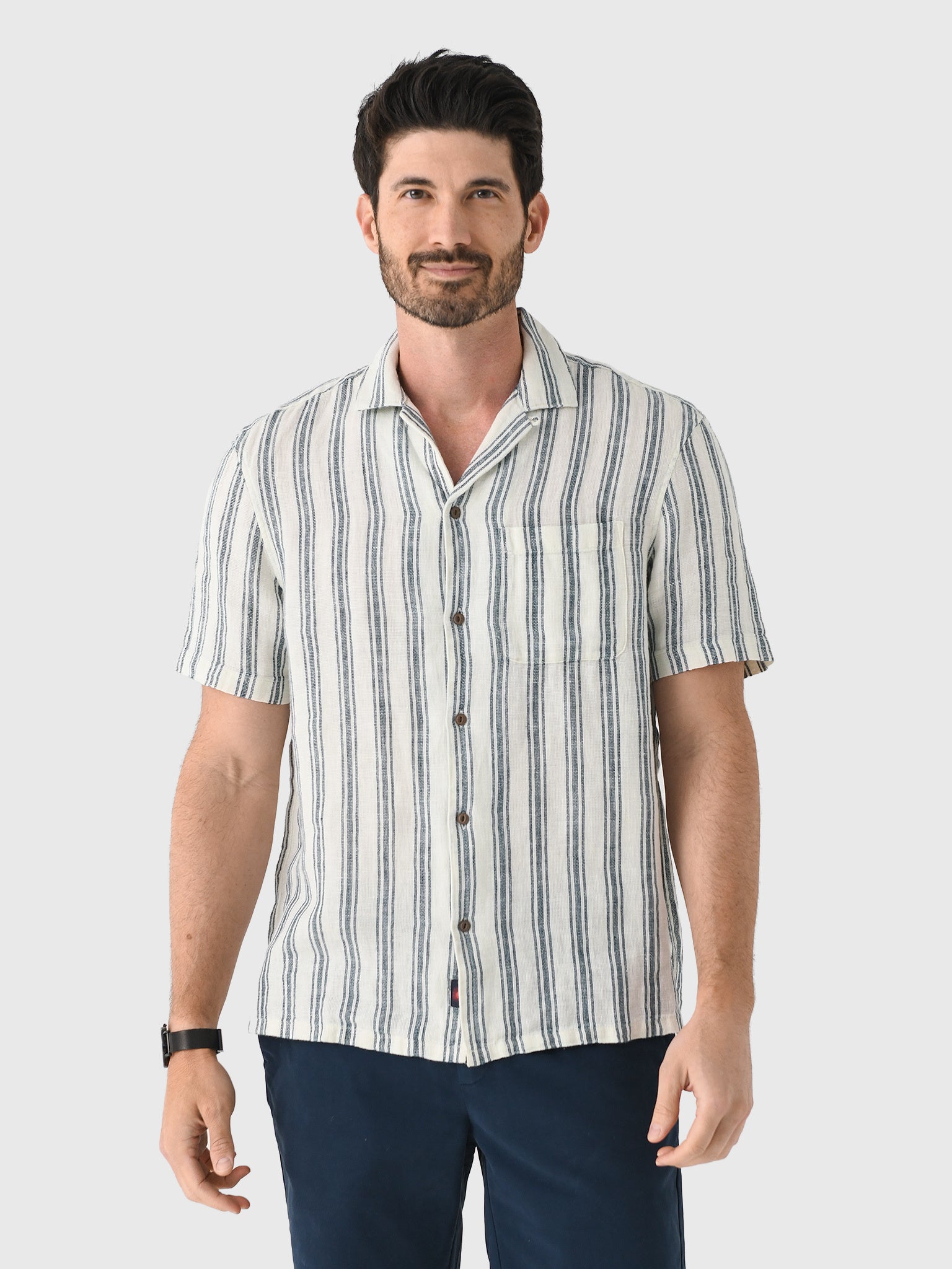 Faherty Brand Men's Short-Sleeve Palma Linen Camp Shirt | $168.00 ...