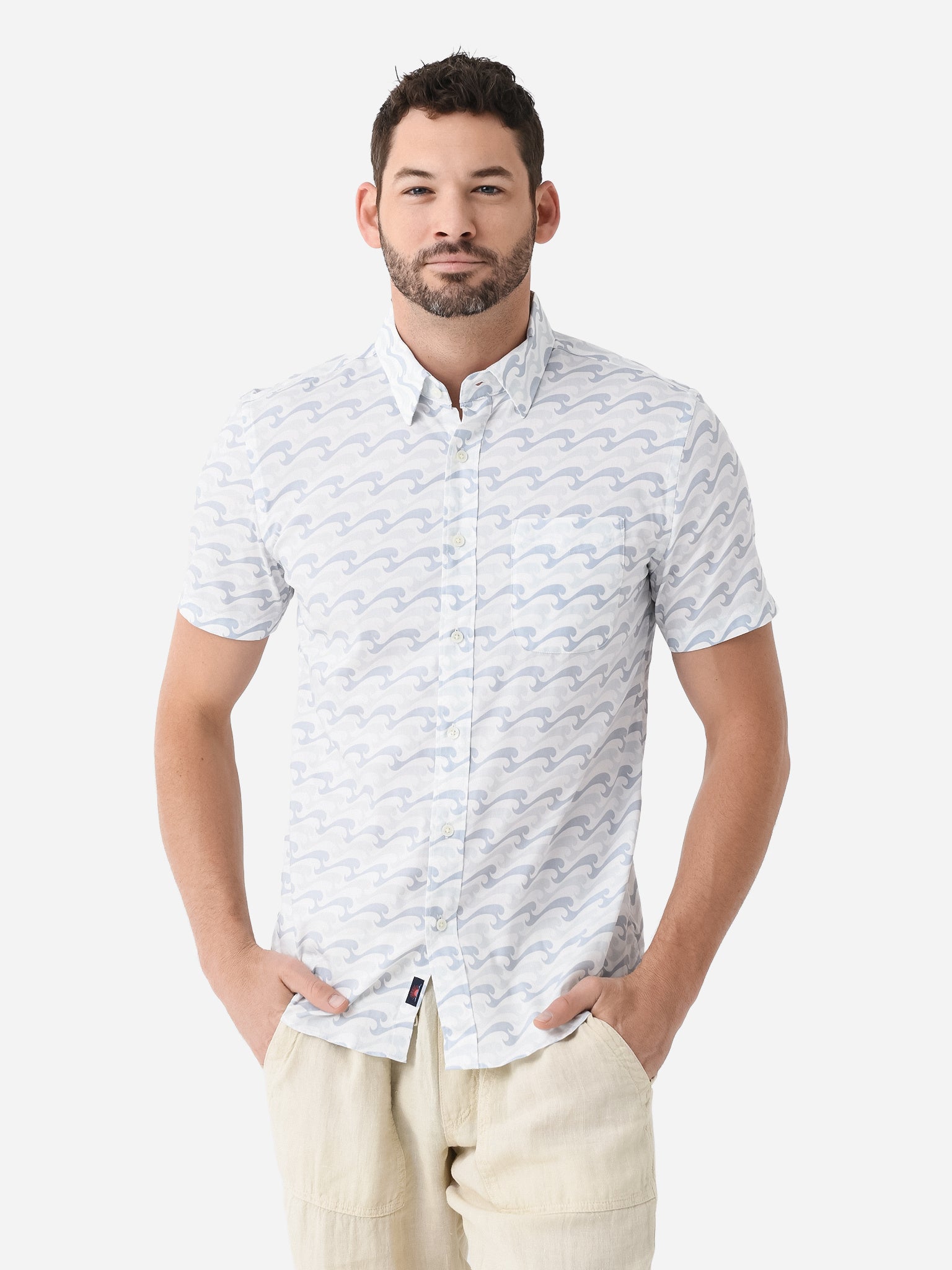 Faherty Brand Men's Short Sleeve Movement Shirt | $158.00 | Saint Bernard