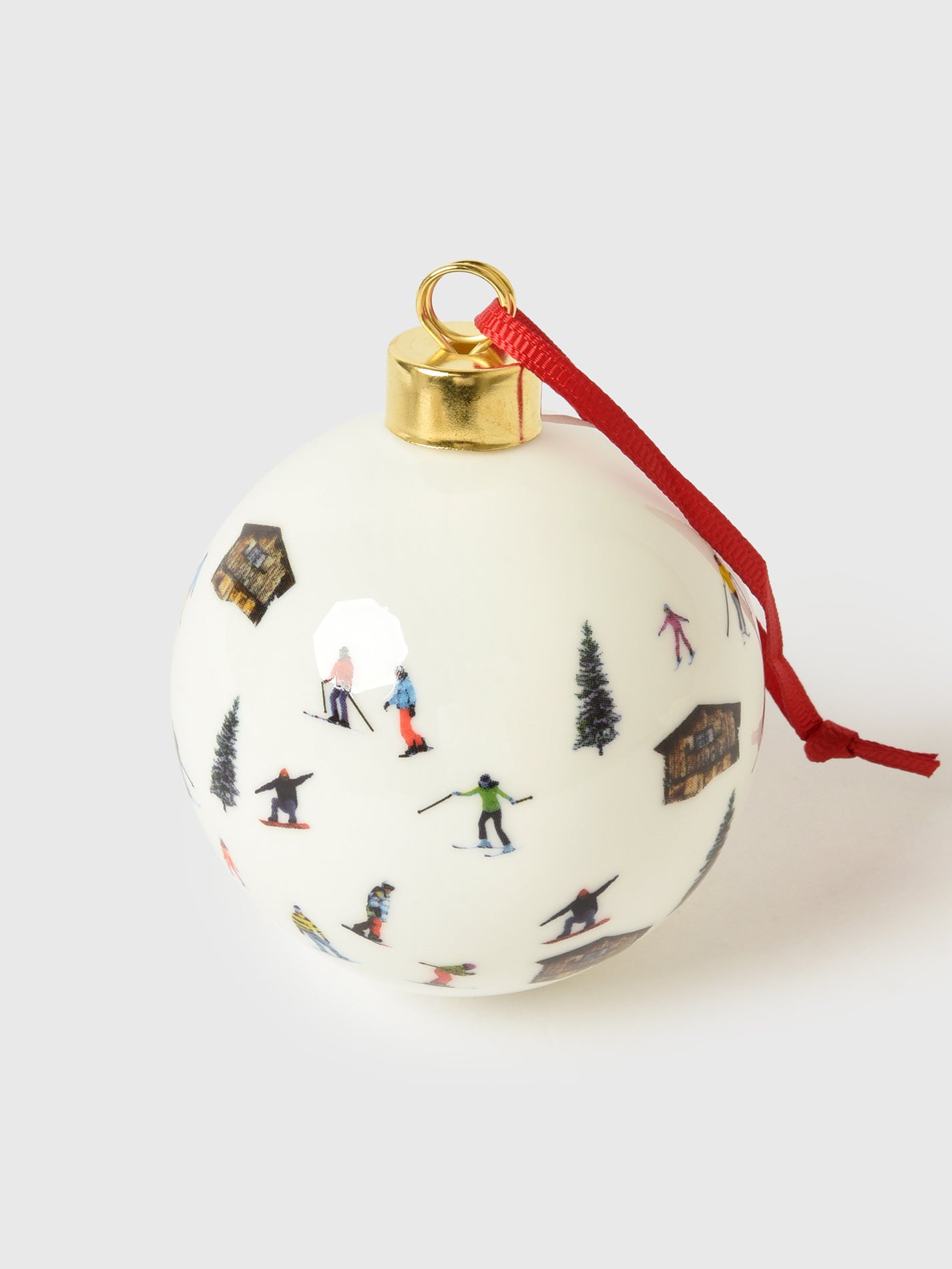 Powderhound Hut Skiing Christmas Bauble | $38.00 | Saint Bernard