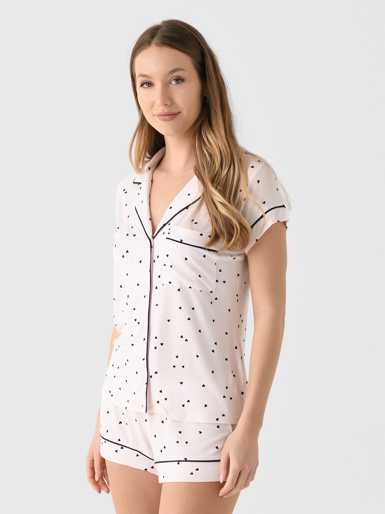 Eberjey Women's Gisele Printed Shortie Pajama Set | $138.00 | Saint Bernard
