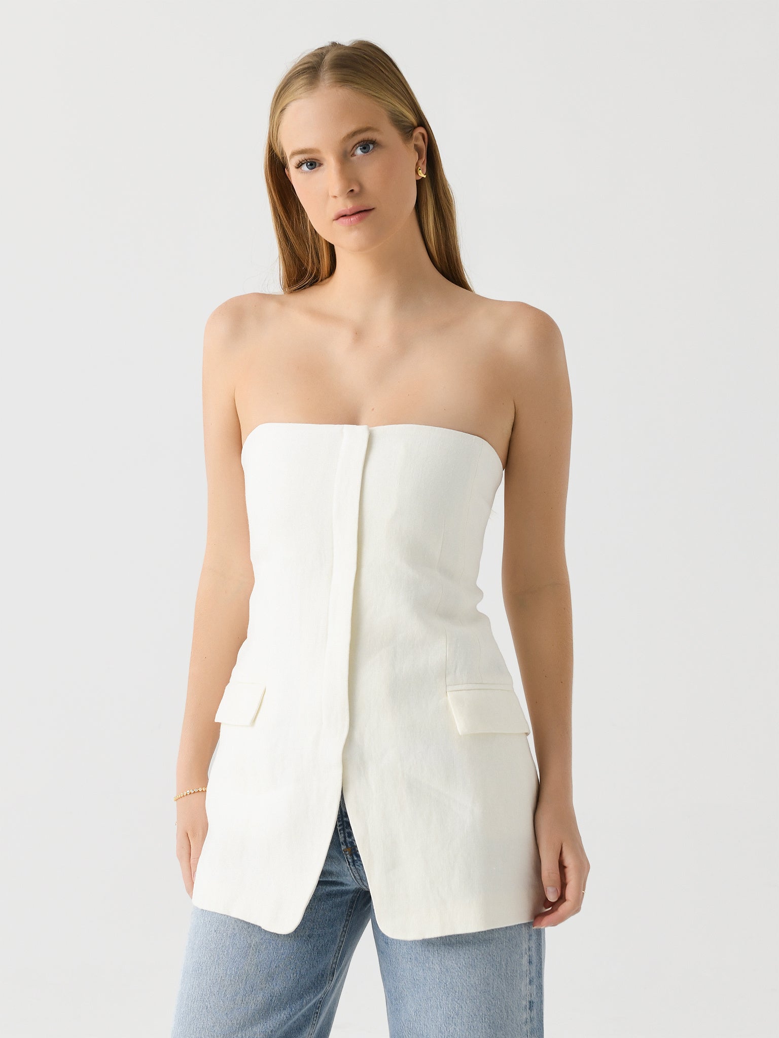 St. Agni Women's Tailored Strapless Top | $81.90 | Saint Bernard